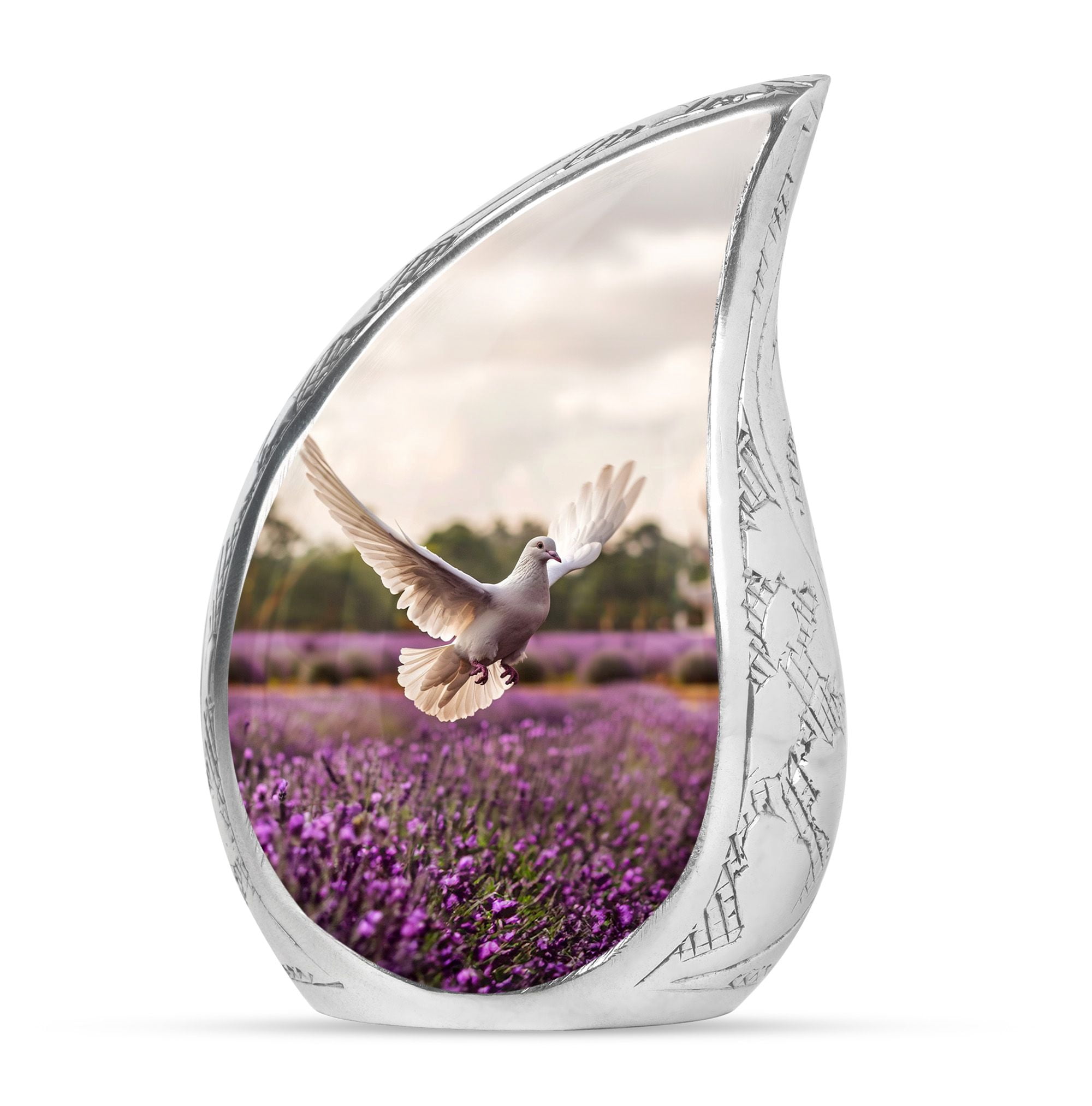 Dove Fly In Flower Field Large Cremation Urn For Ashes For Women ...