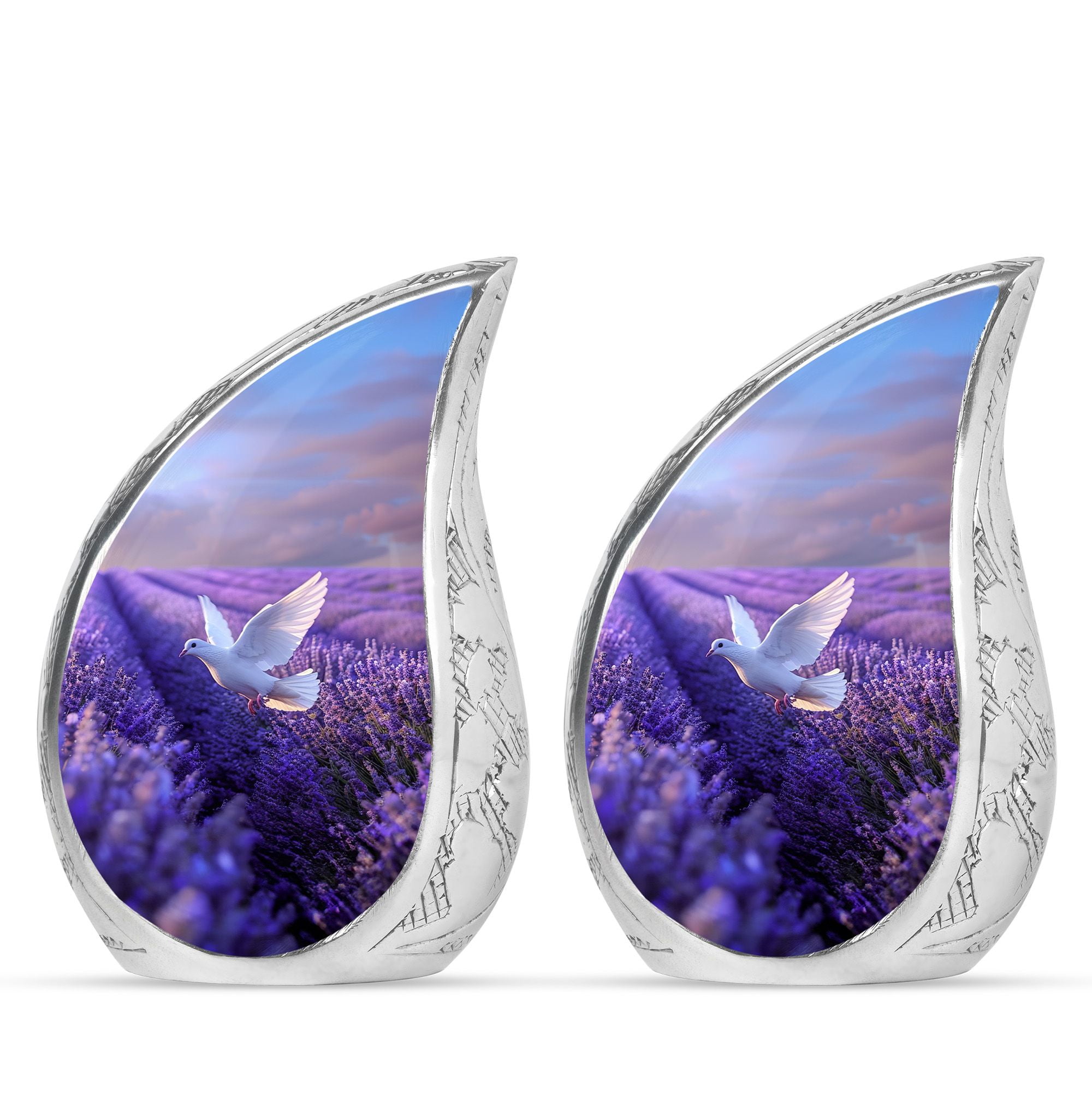 Dove Fly Over The Flower Field Small Funeral Urn For Ashes Adult Male ...