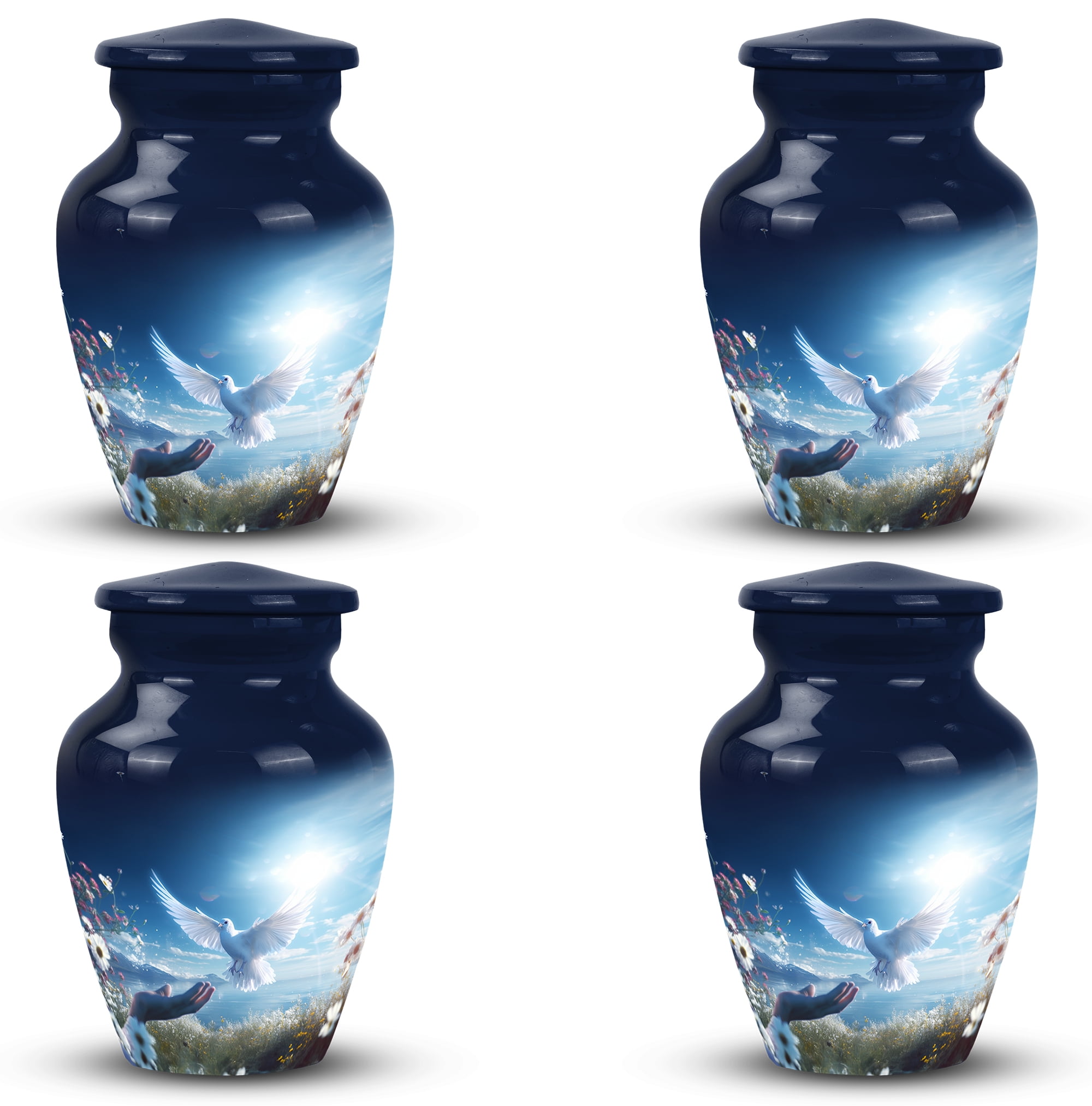 Dove Flying Close To Hands - Urns For Woman Human Ashes- Memorial Urns ...