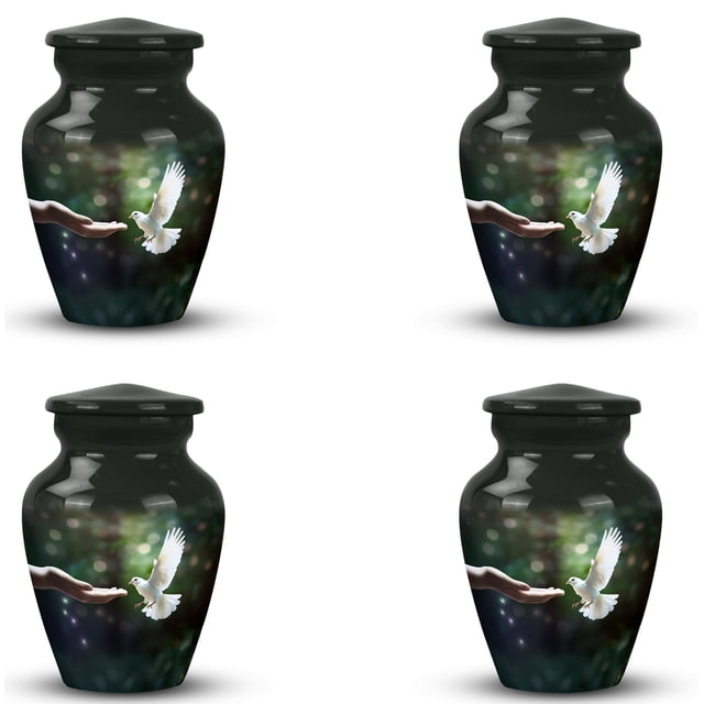 Dove Flying Close To Hands - Small Keepsake Urns - Human Urns - 3 Inch ...