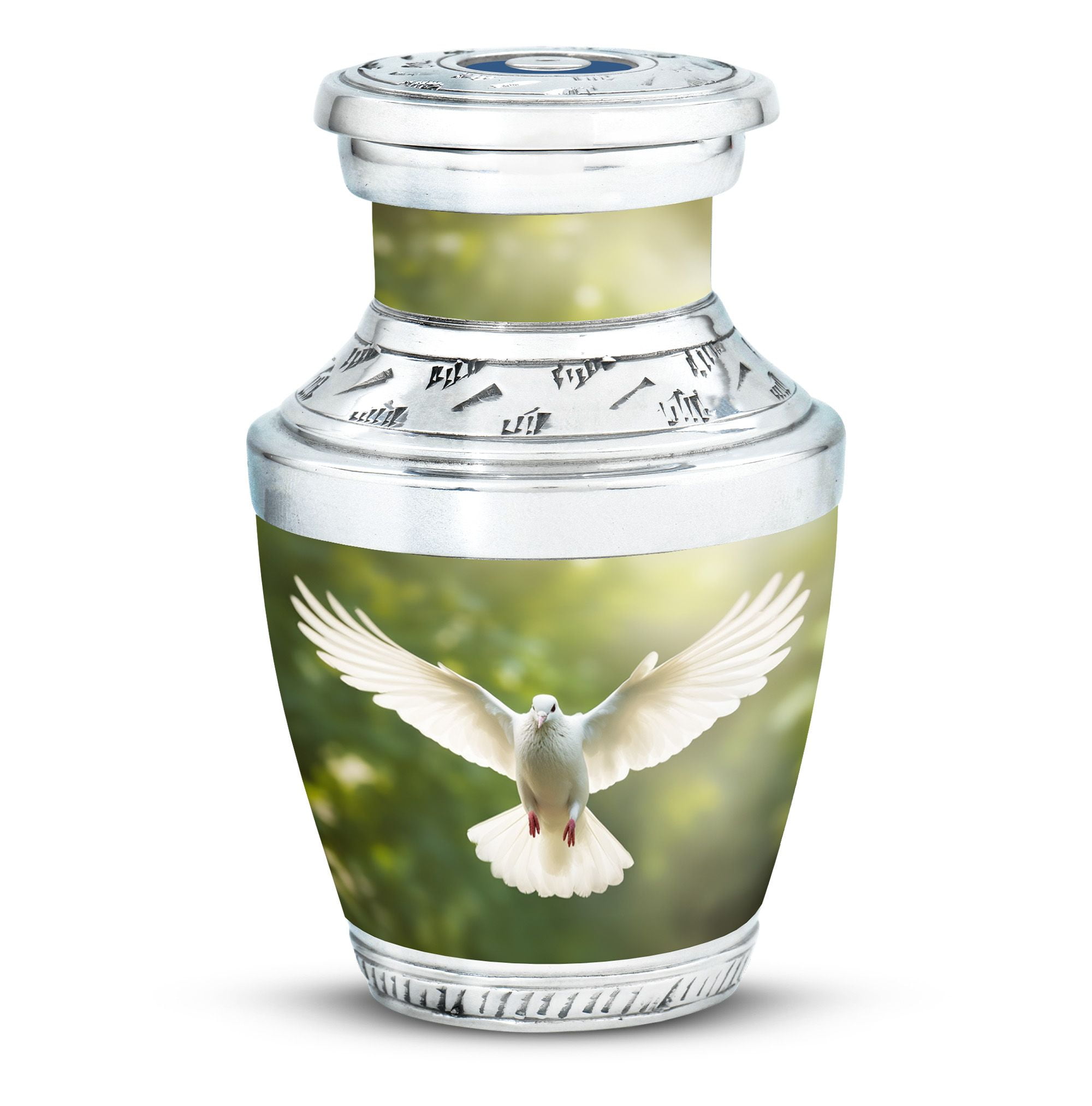 Dove Flying In Light Background Urn For Human Ashes, Large Memorial ...