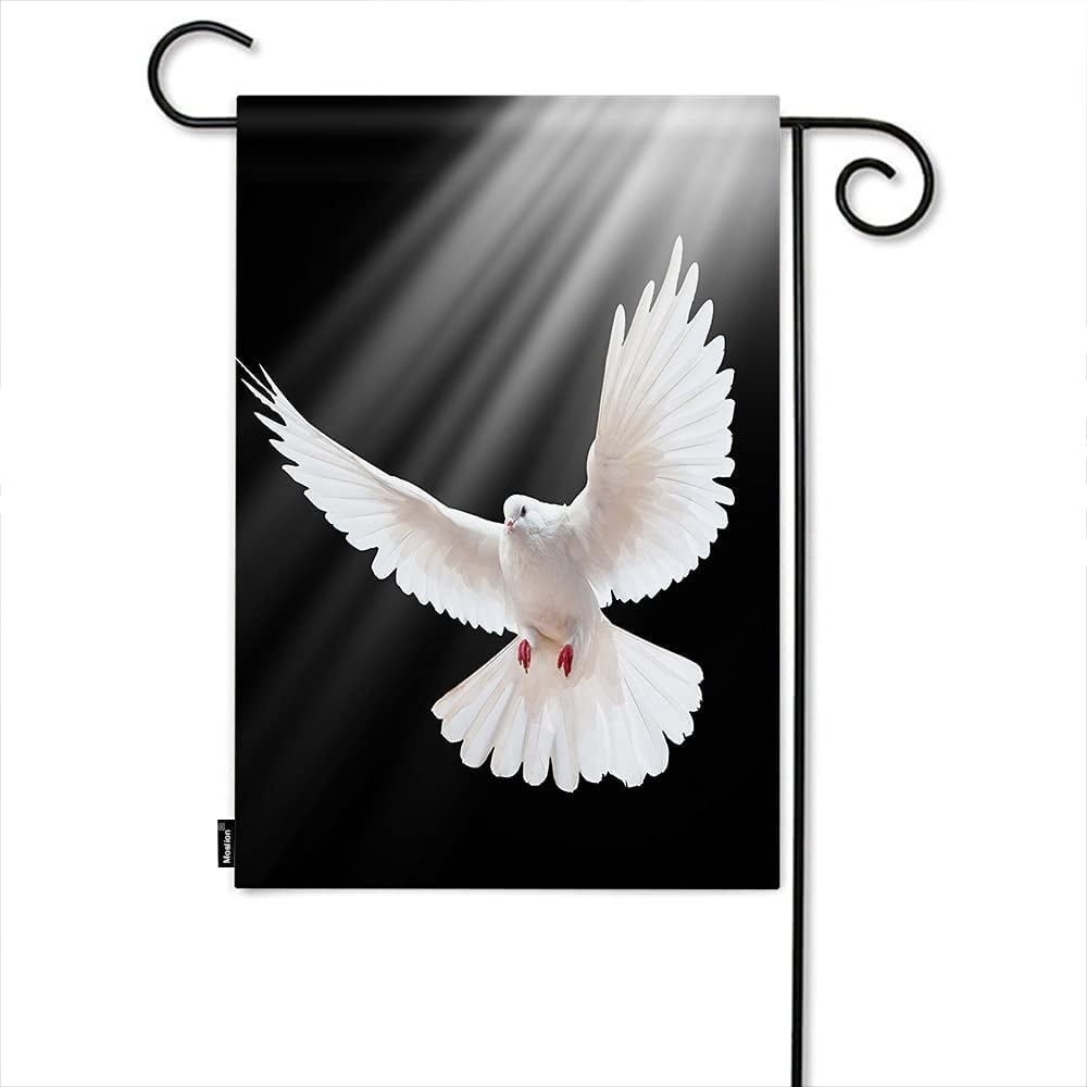 Dove Garden Flag Peace Bird White Dove with Swings Flying in the Sky ...