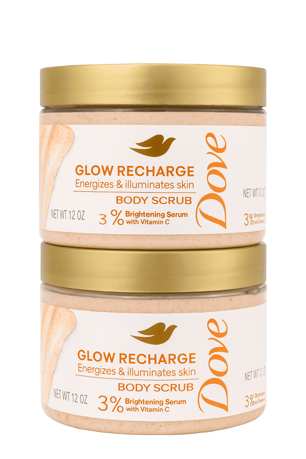 Dove Glow Recharge Body Scrub, Vitamin C & Brightening Serum, 2-Pack ...