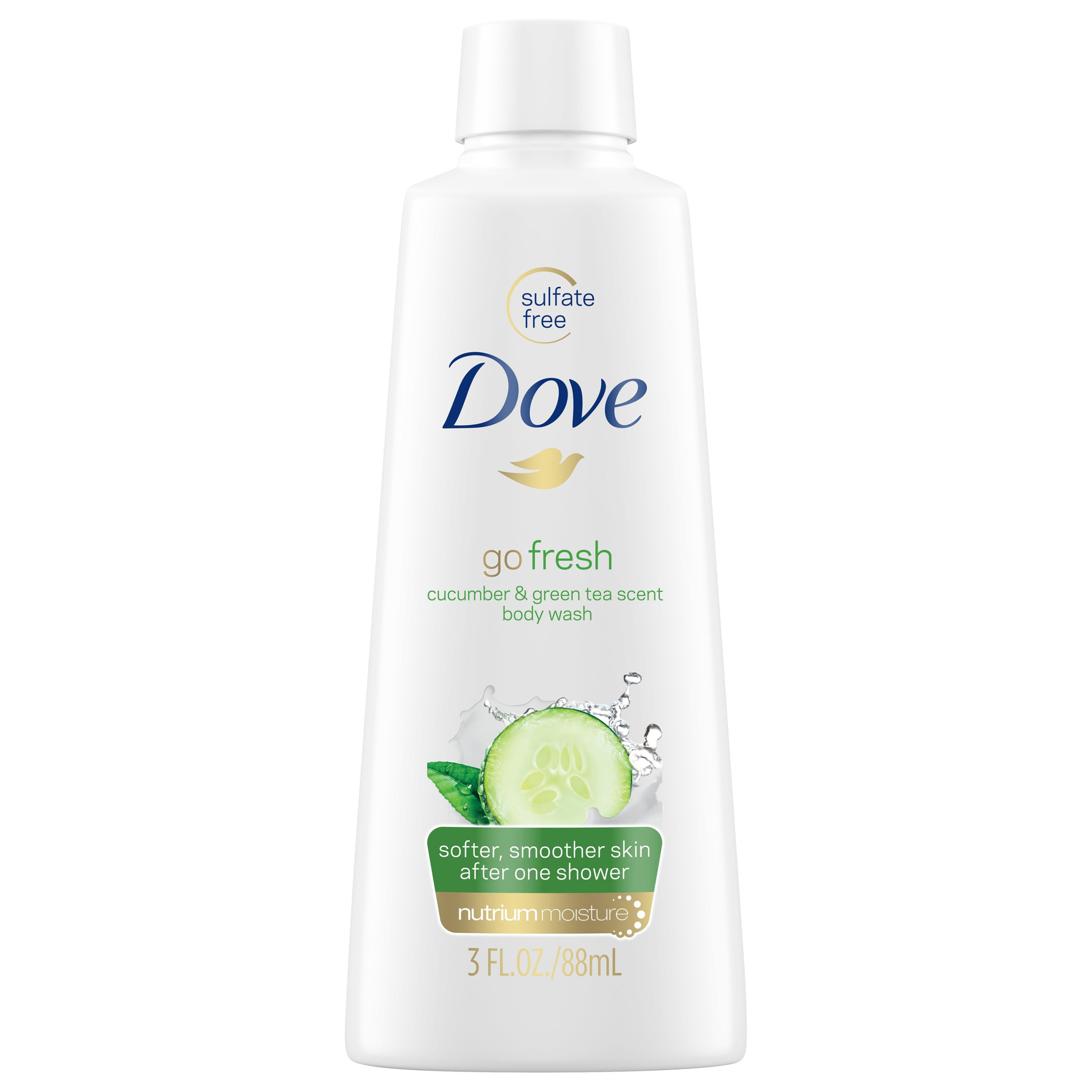 Dove Go Fresh Body Wash - Cucumber & Green Tea, Travel Size, 3 oz ...