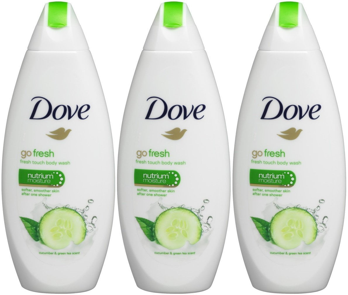 Dove Go Fresh Cool Moisture Body Wash, 3pk 24oz. Each, Cucumber & Green ...