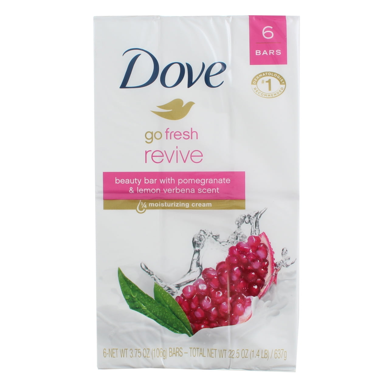 Dove Go Fresh Revive Beauty Bars, Pomegranate & Lemon Verbena, 4 oz ...