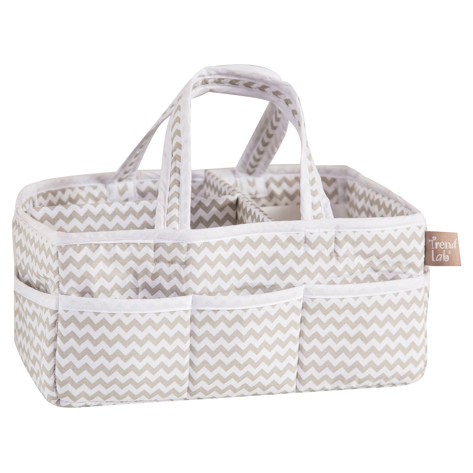 Dove Gray Chevron Diaper Organizer Storage Caddy - Walmart.com