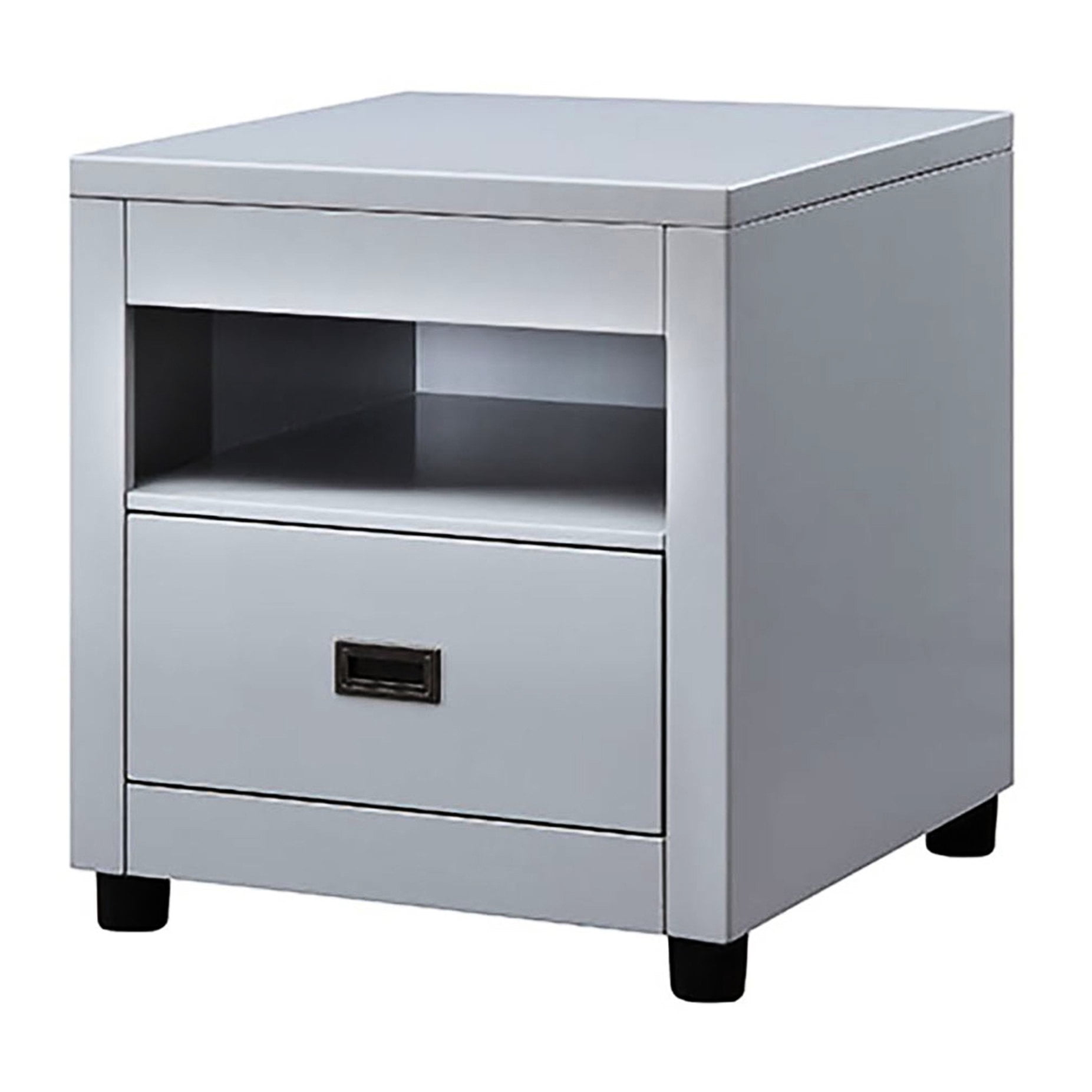 Dove Grey End Table with English Dovetail Drawer Construction - Ensure ...