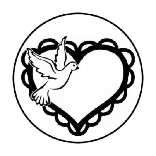 Dove Heart Sticker Phone Decal Water Bottle Stickers Car Decals, Laptop ...