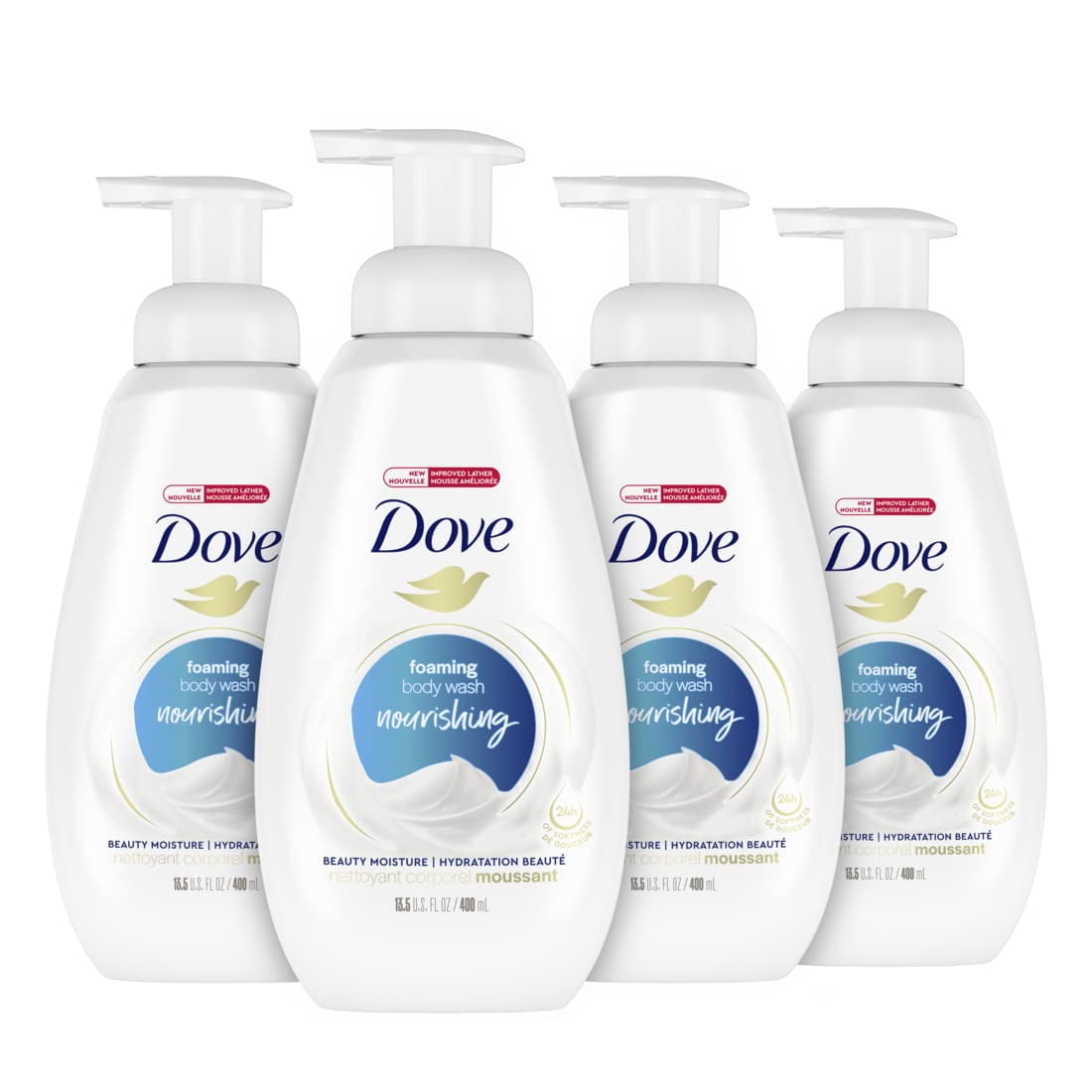 Dove Instant Foaming Body Wash For Soft Smooth Skin Deep Moisture