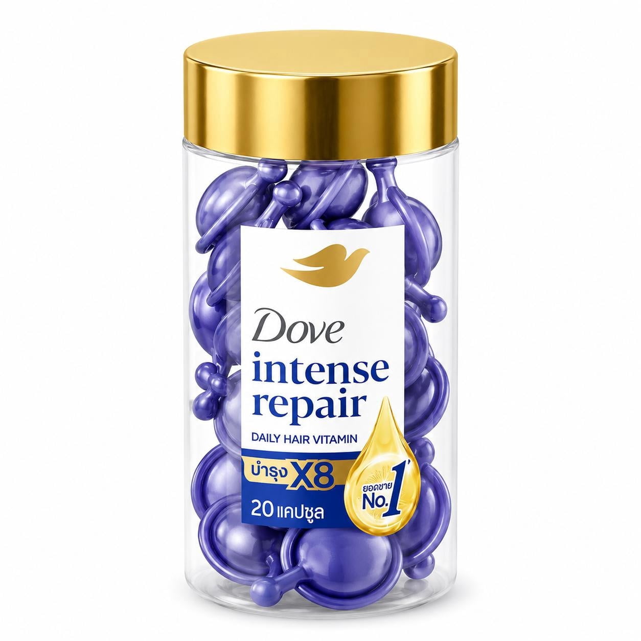 Dove Intense Repair Daily Hair Vitamin, Nourishing Capsules, Prevents ...