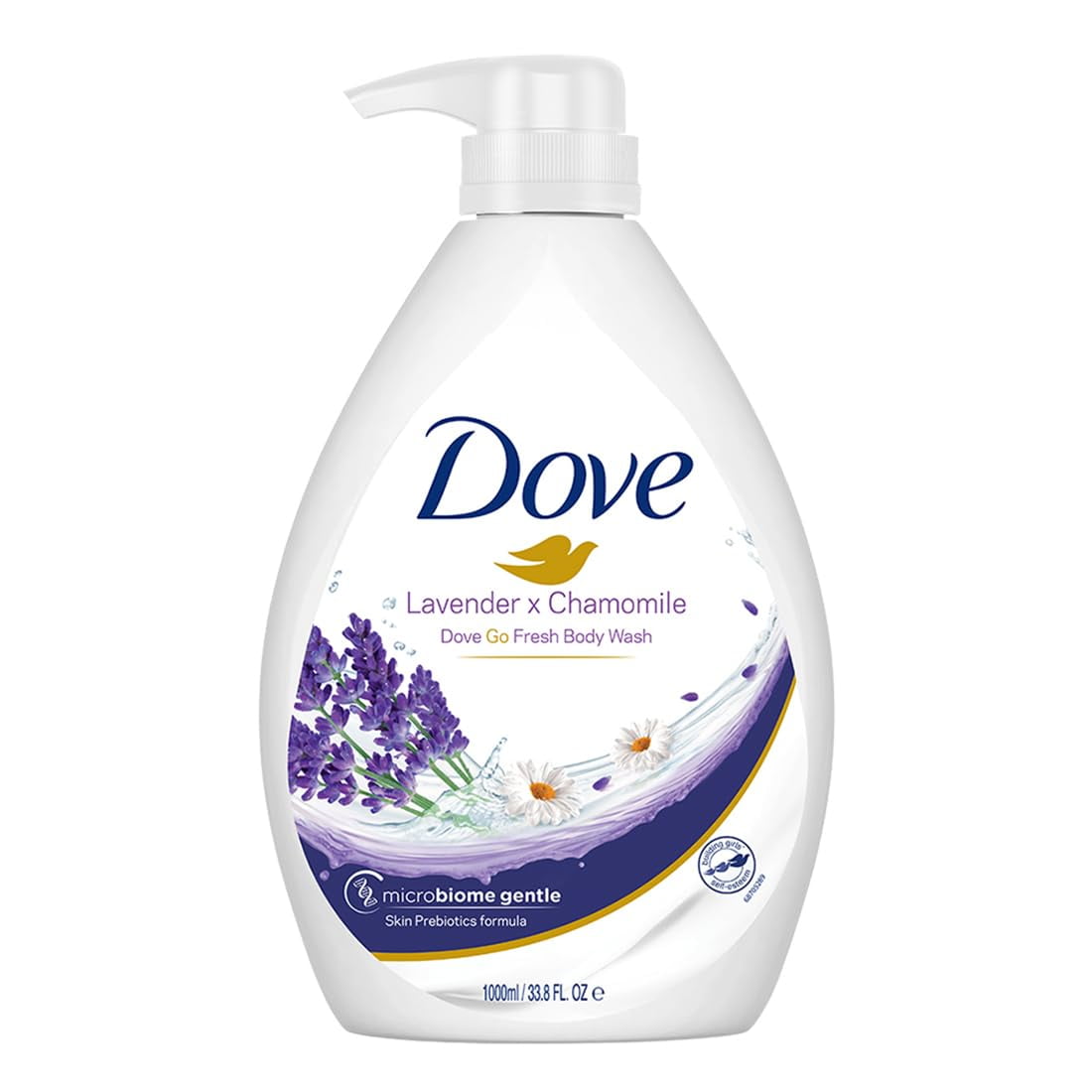 Dove Lavender & Chamomile Go Fresh Body Wash Pump Bottle With Relaxing Floral Scent, Gentle ...