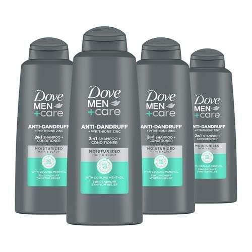 Dove Men + Care 2 In 1 Shampoo And Conditioner Dandruff Defense 4 Count 20.4 Oz Packaging May ...