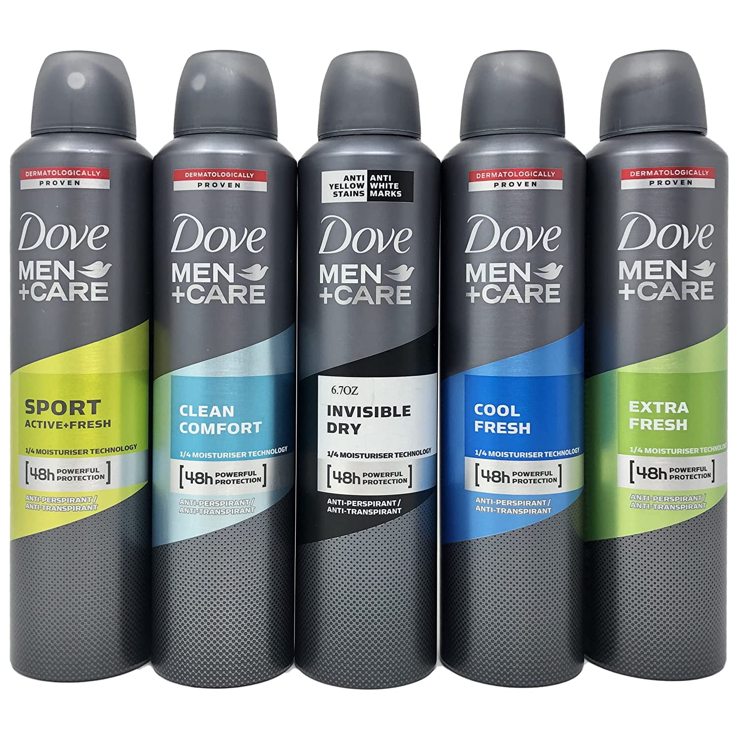 Dove Men + Care Antiperspirant Spray Variety Set, Sport, Clean Comfort ...