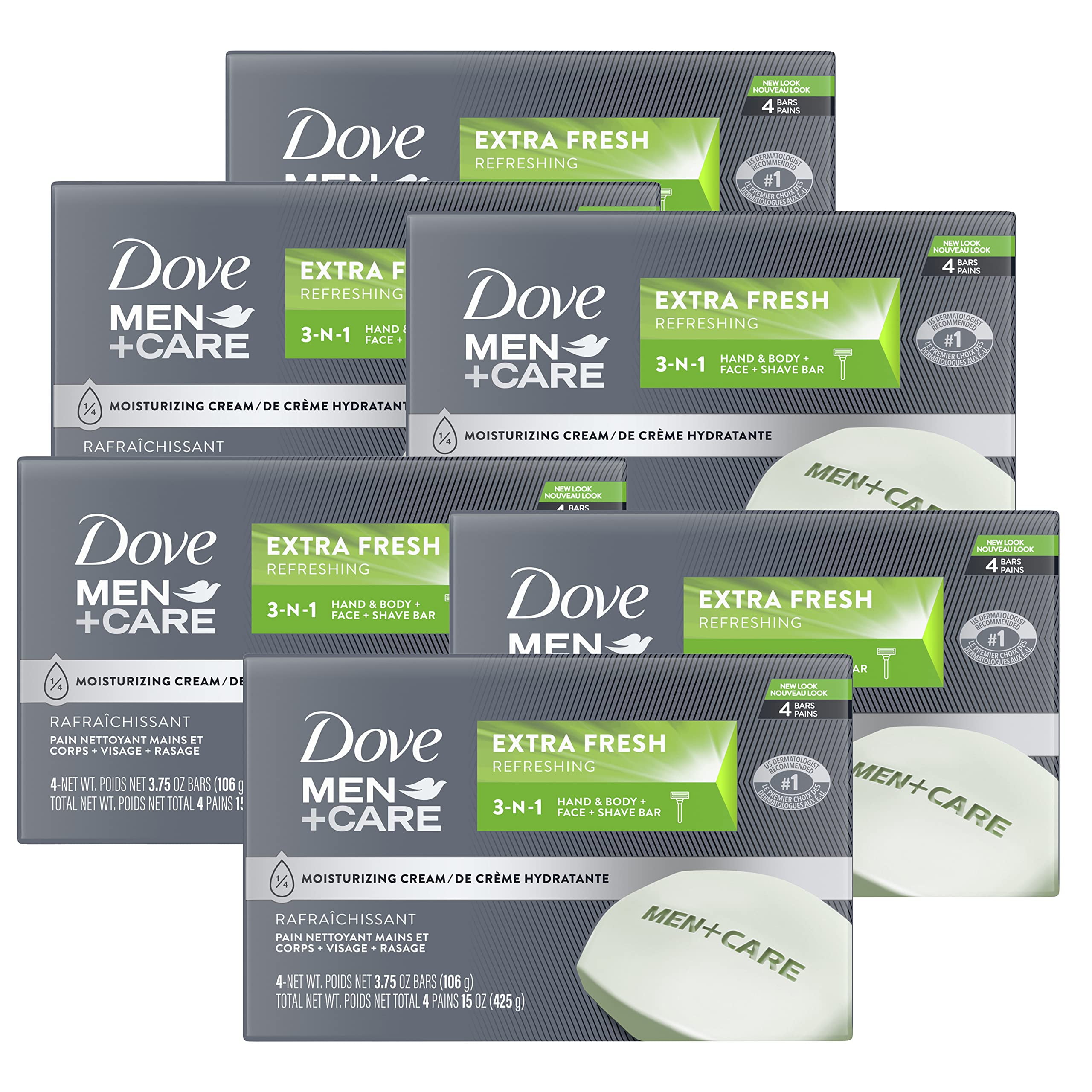 Dove Men+Care Bar 3 In 1 Cleanser For Body, Face, And Shaving To Clean ...
