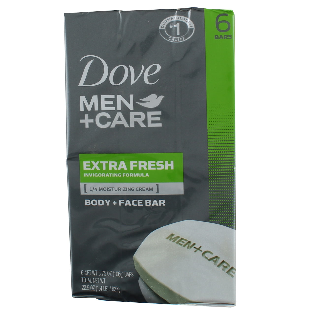 Dove Men+Care Body & Face Bars, Extra Fresh, 4.25 oz bars, 6 ea (Pack ...