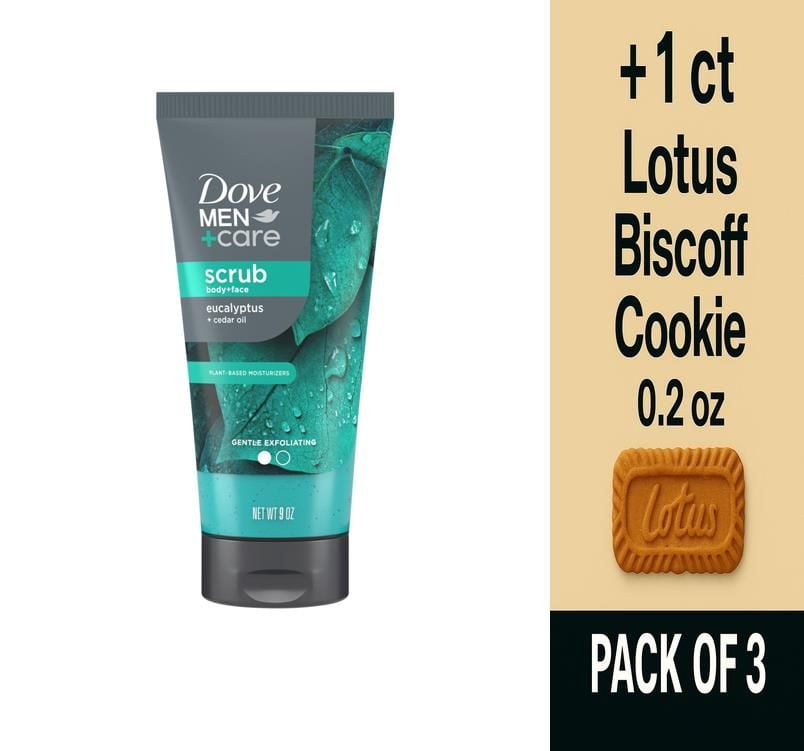 Dove Men+Care Body & Face Scrub - Eucalyptus & Cedar Oil - 9 oz - Pack ...