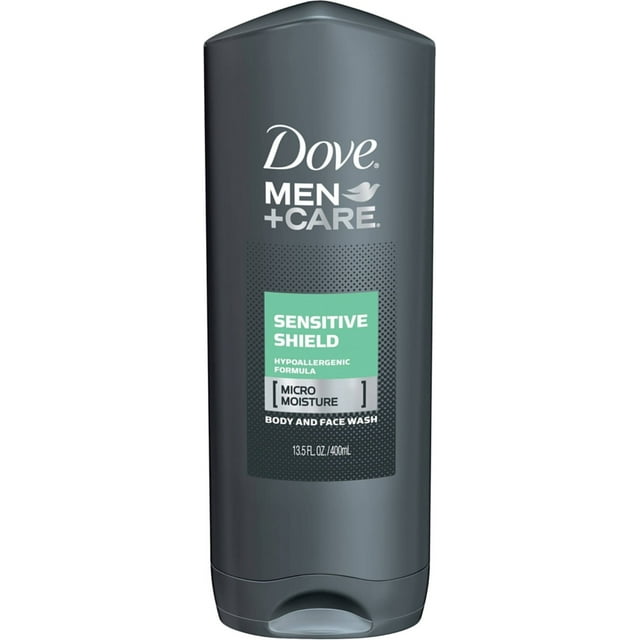 Dove Men + Care Body & Face Wash, Sensitive Shield 13.50 oz (Pack of 2 ...