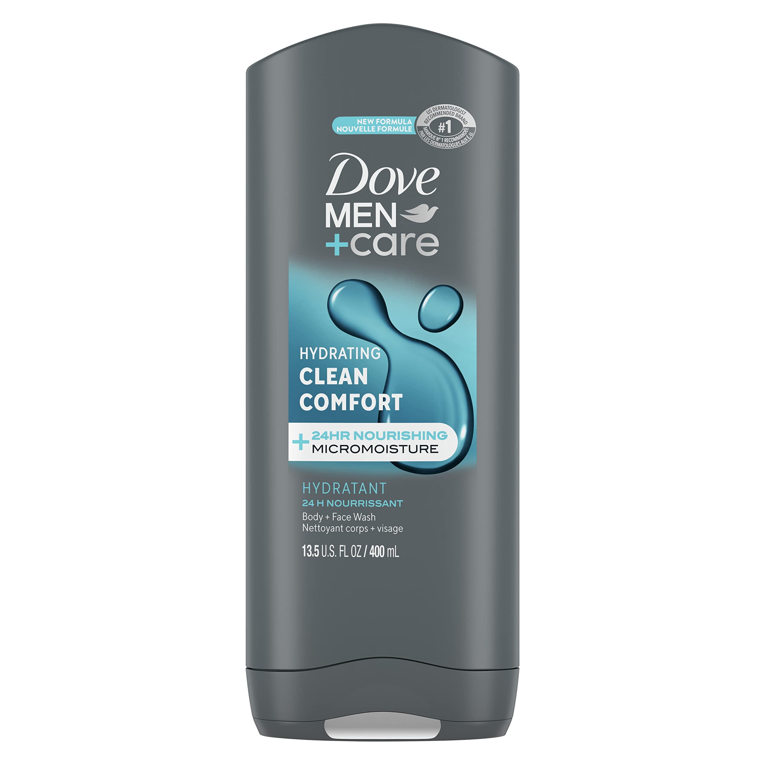 Dove Men+Care Body Wash And Face Wash Clean Comfort 13.5 Oz For Dry ...