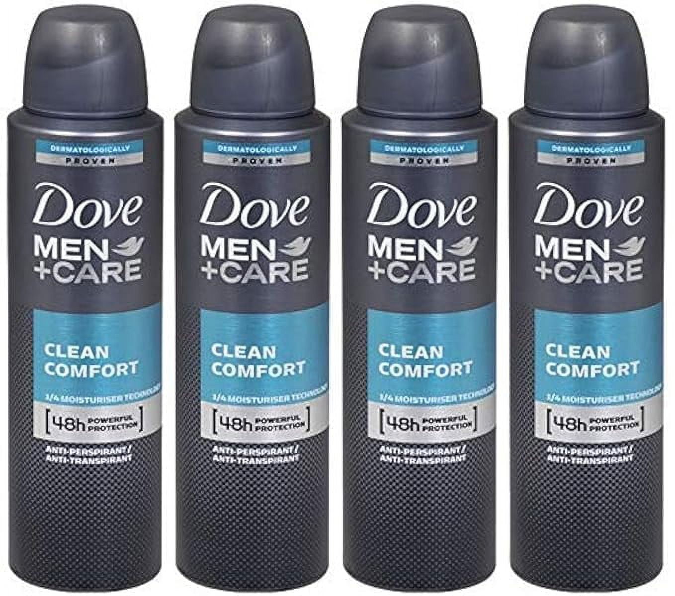 Dove Men + Care Clean Comfort Spray Deodorant & Antiperspirant 150ml ...