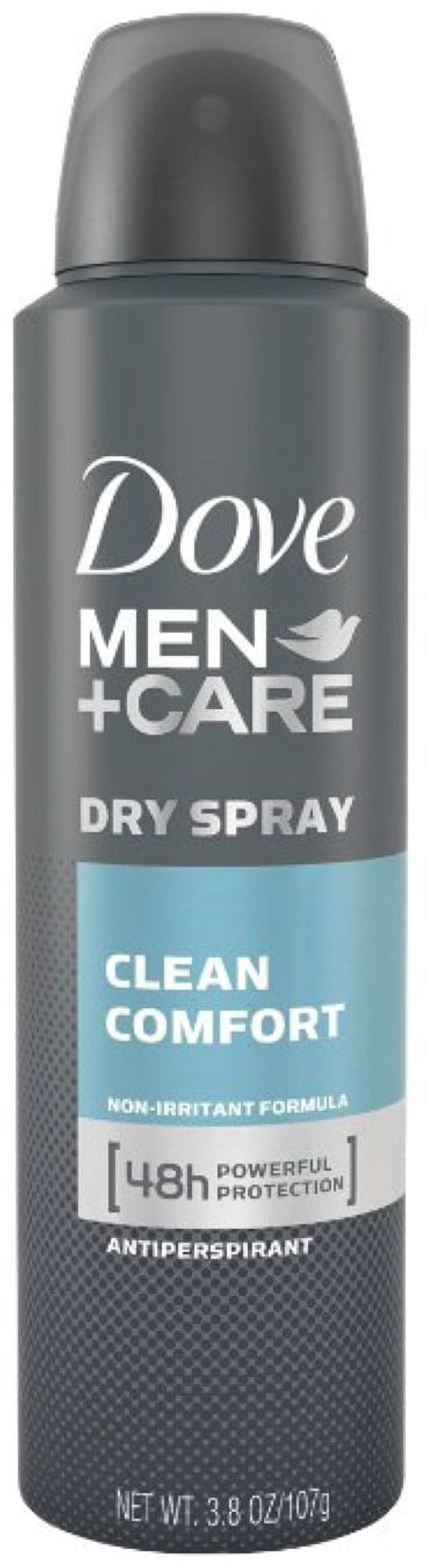 Dove Men+Care Clean Comfort Dry Spray Antiperspirant, 3.8 oz, 48 Hour ...