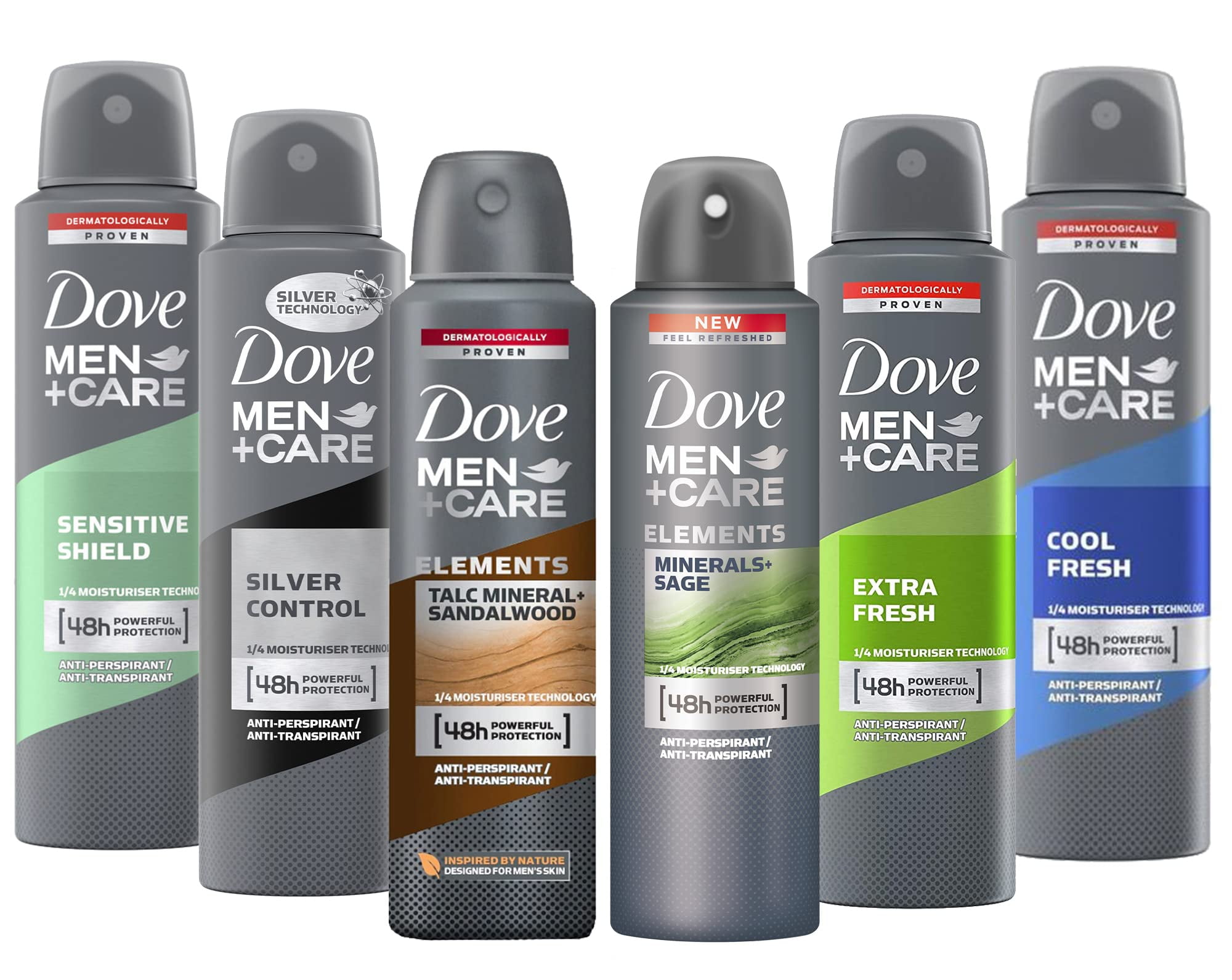 Dove Men+ Care Dry Spray Antiperspirant Deodorant 150 Ml Pack Of 6 ...