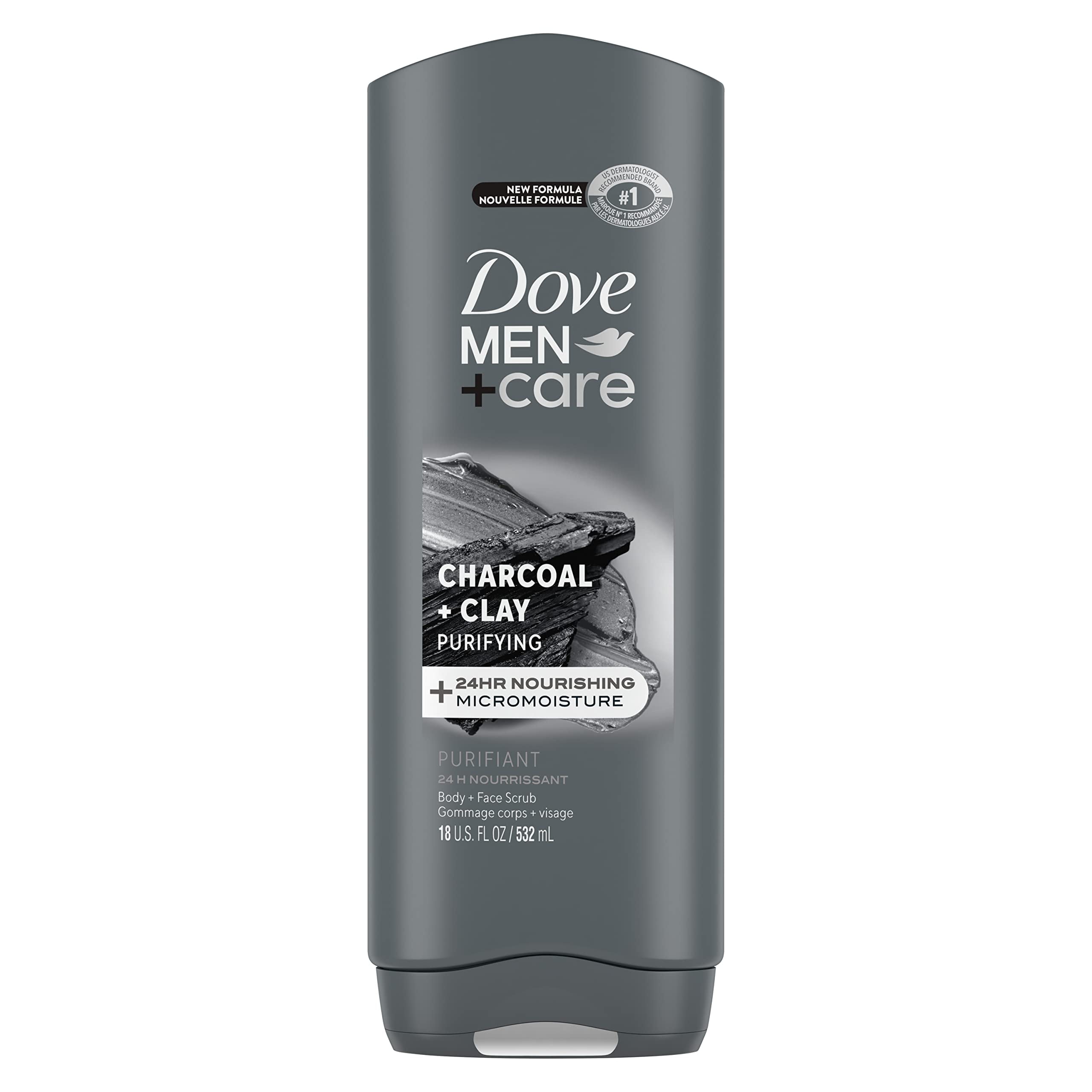 Dove Men + Care Elements Body Wash Charcoal + Clay, Effectively Washes ...