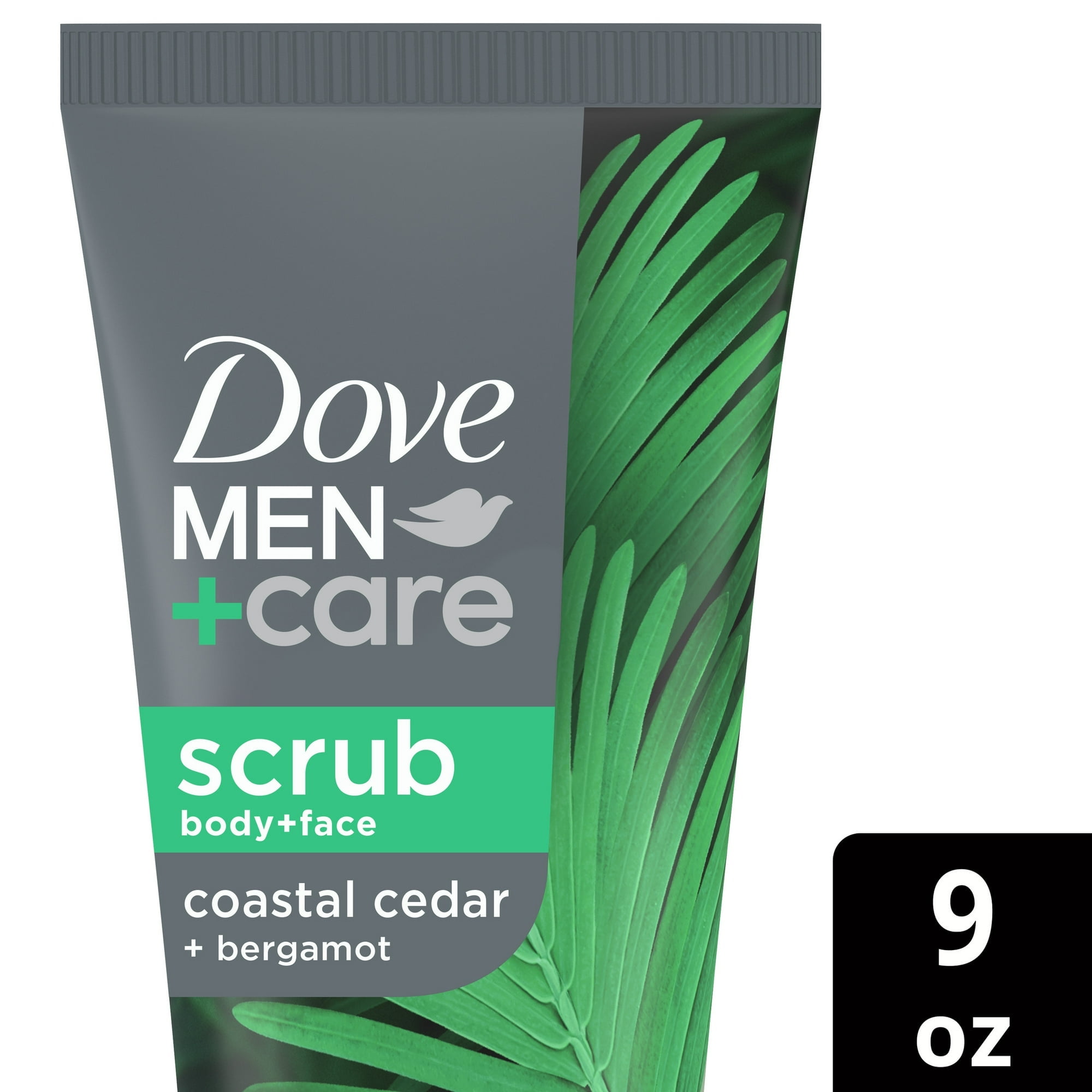 Dove Men+Care Exfoliating Body & Face Scrub for Men Coastal Cedar, 9 oz ...