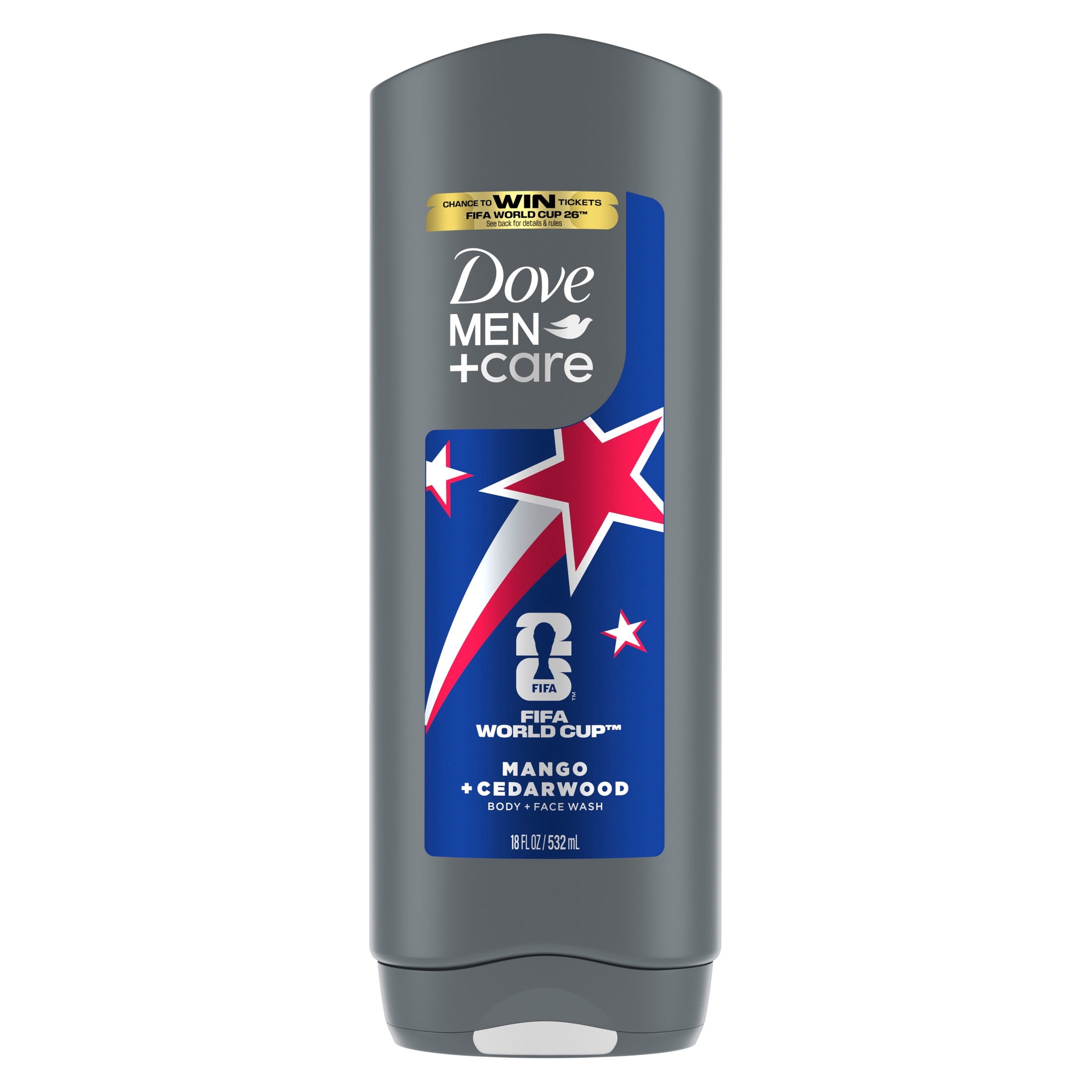 Dove Men+Care Body & Face Wash Mango + Cedarwood, 18 fl oz - Walmart.com