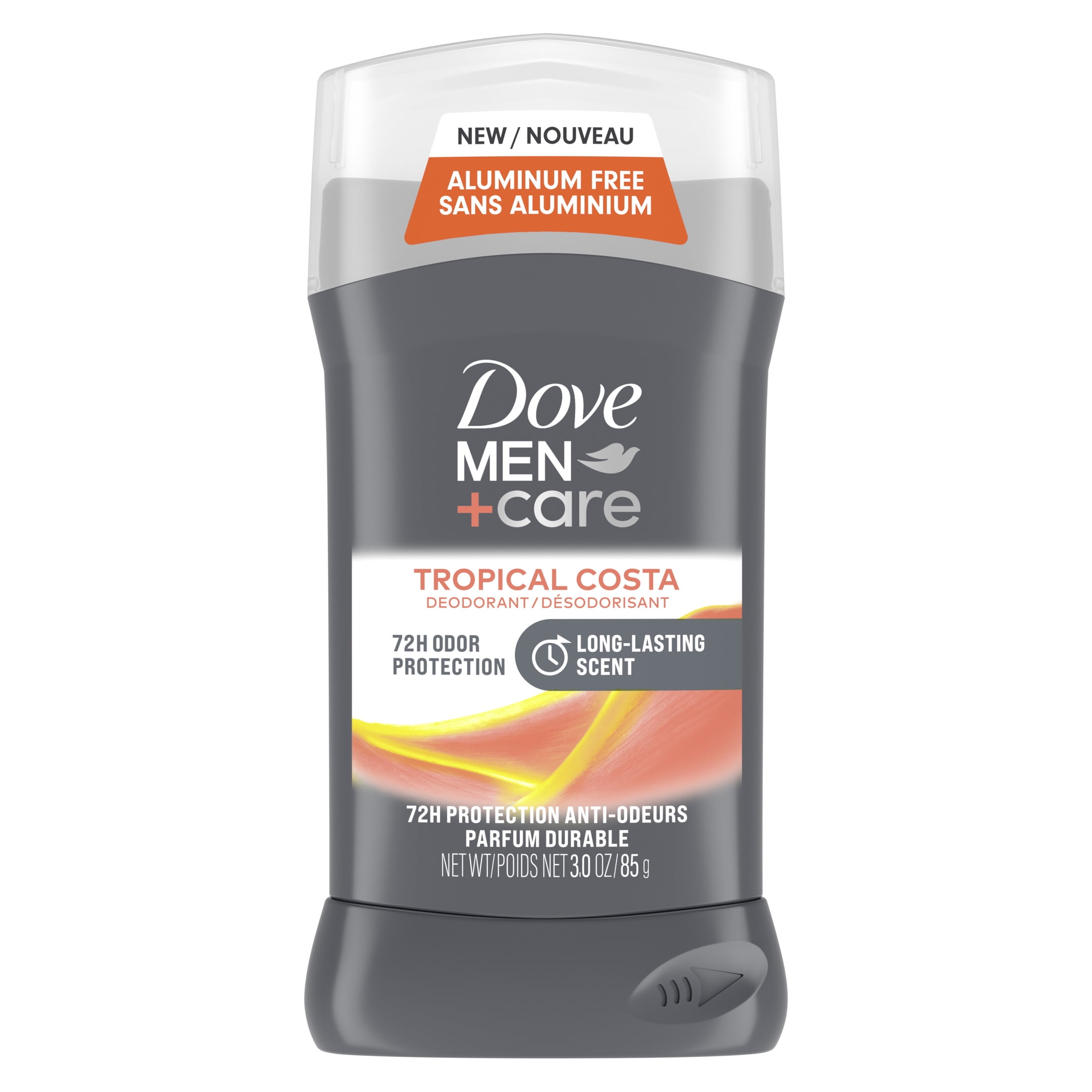 Dove Men+Care Long Lasting 72H Odor Protection Men's Deodorant Tropical ...