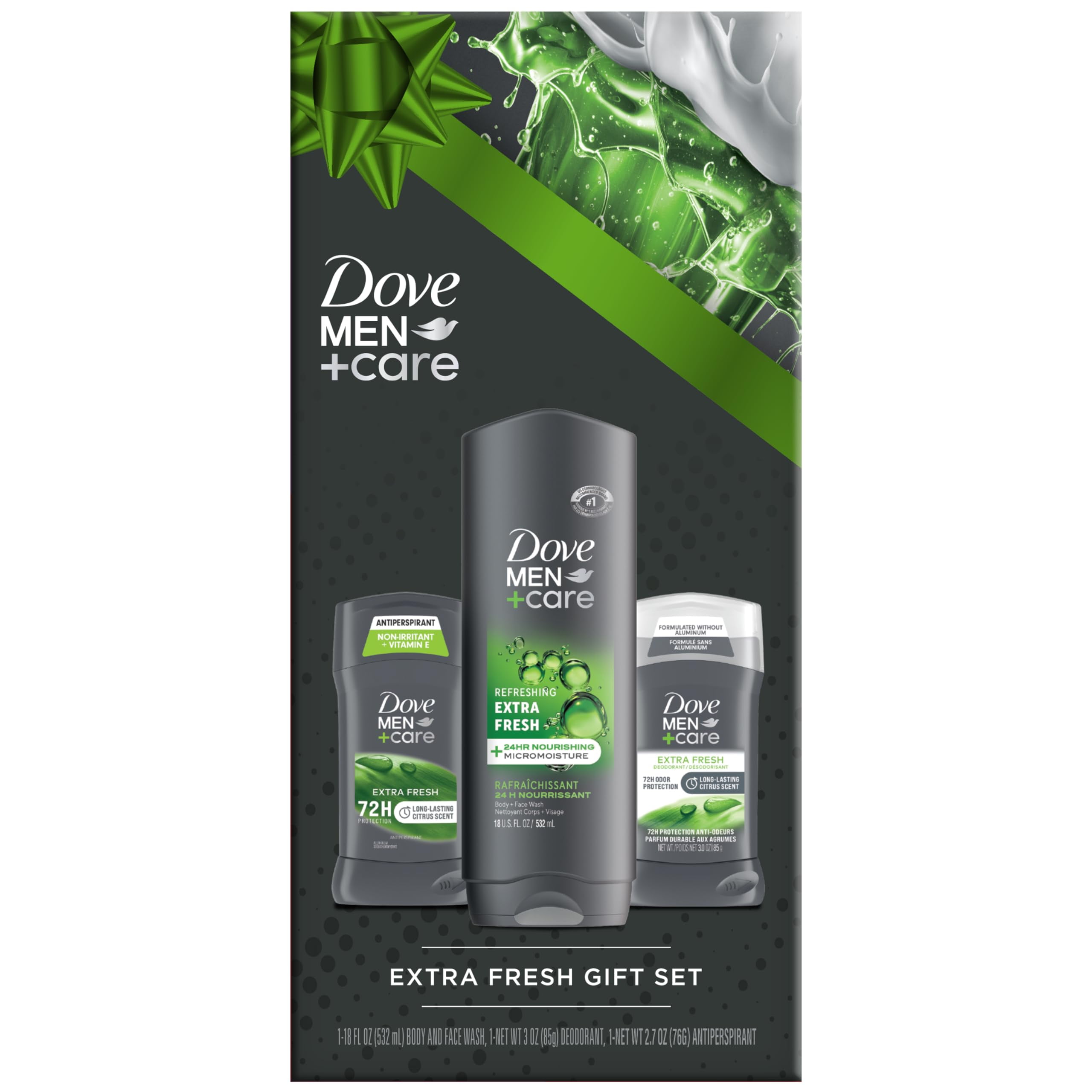 Dove Men + Care MMF7 Extra Fresh Bundle - Men’s Body Wash, Aluminum ...