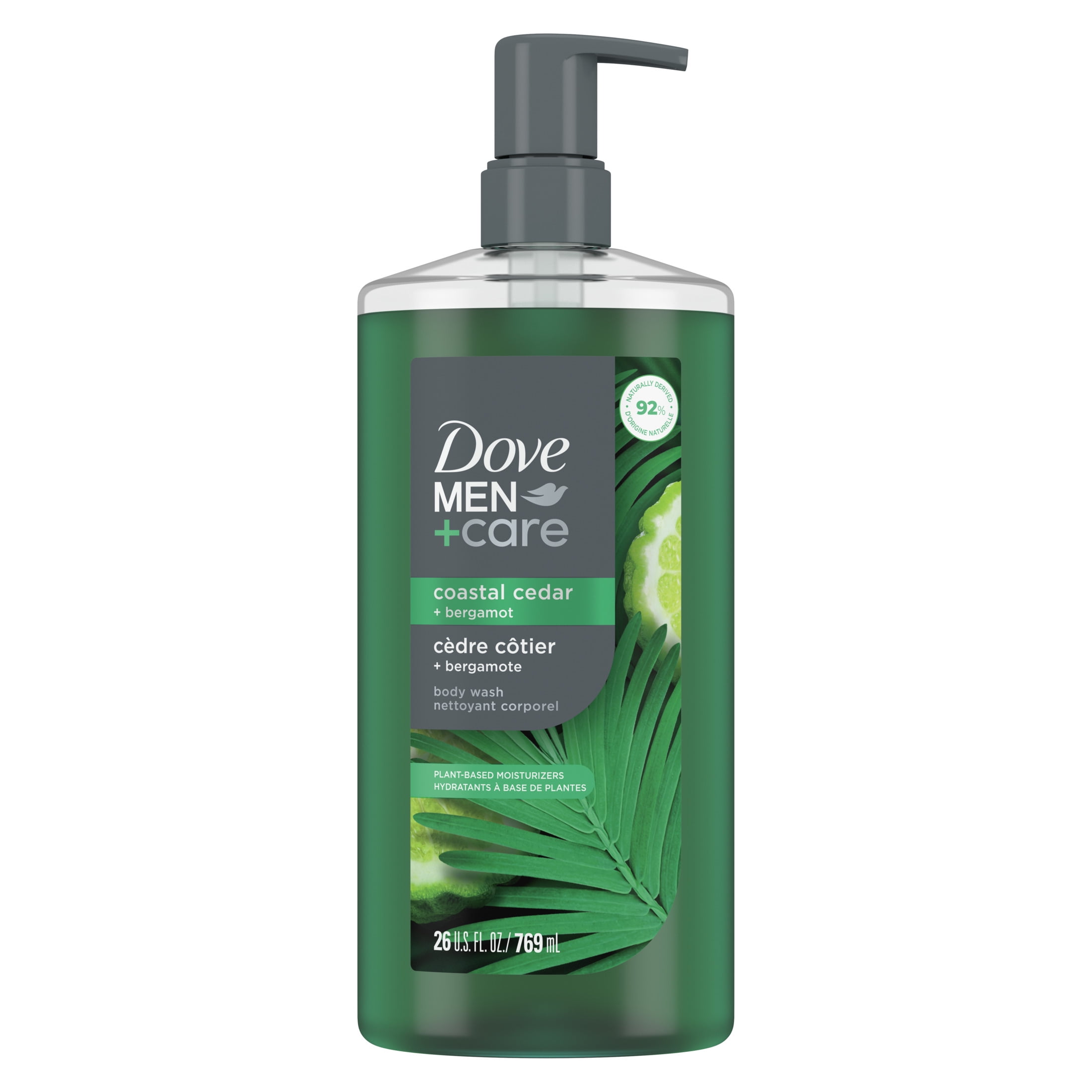 Dove Men+Care Moisturizing Body Wash, Coastal Cedar, Bergamot, 26 oz ...