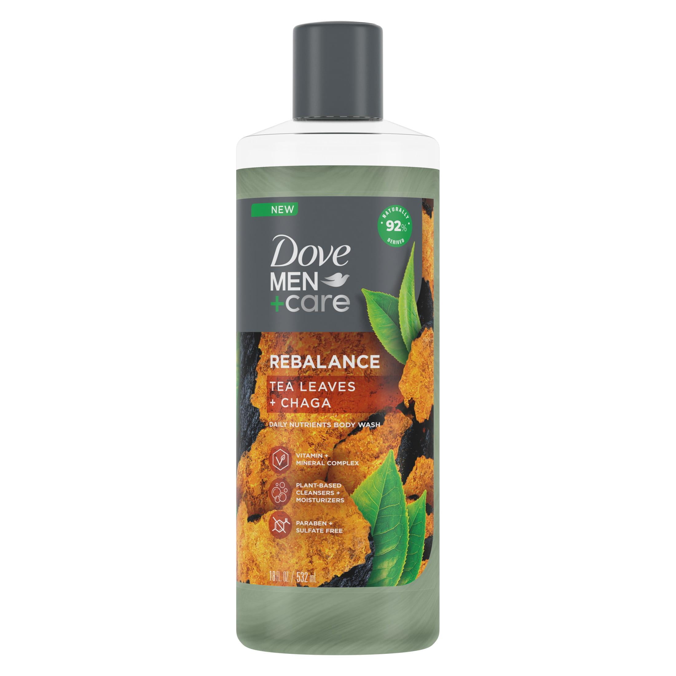 Dove Men+Care Rebalance Hydrating Body Wash, Tea Leaves and Chaga, 18 ...
