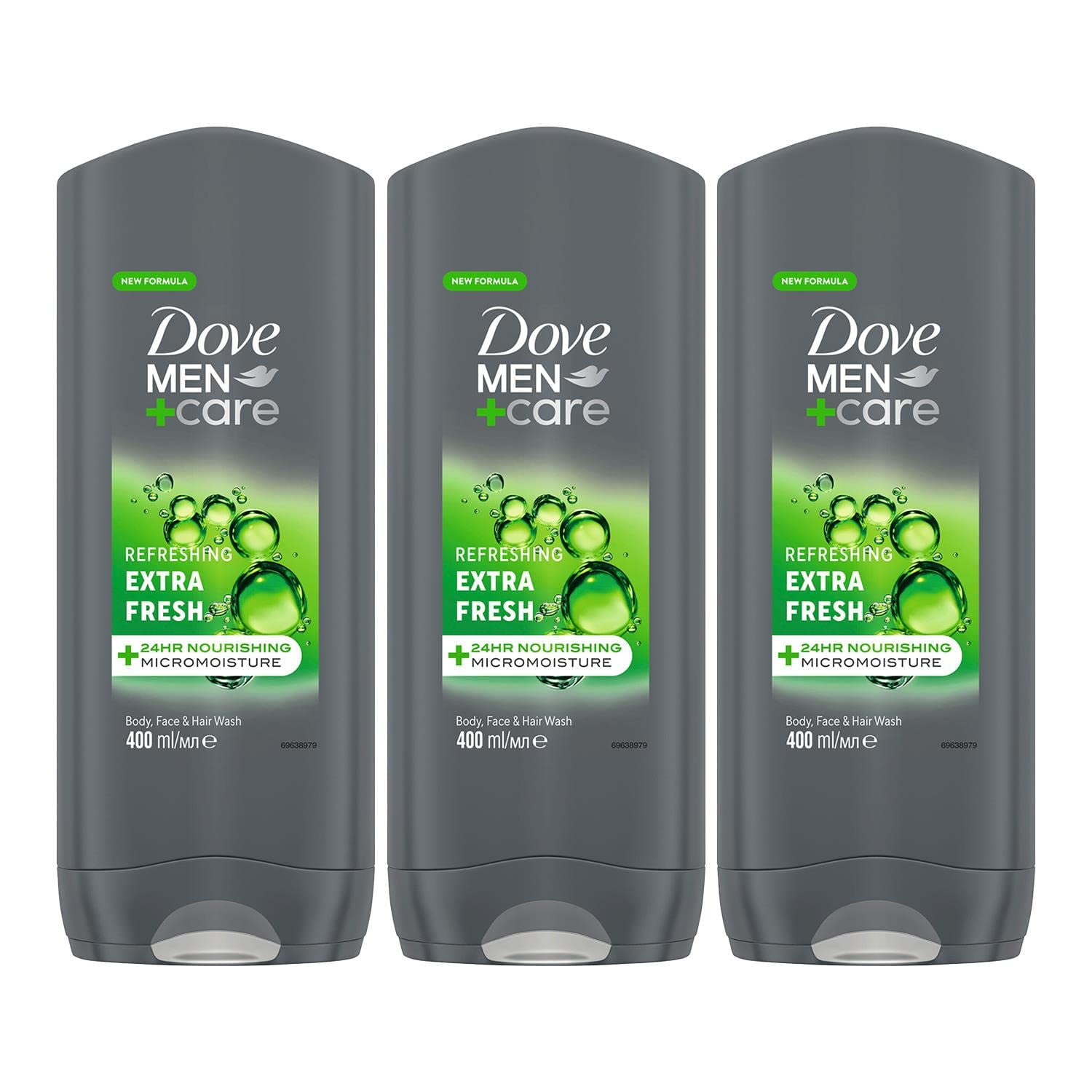 Dove Men + Care Refreshing Extra Fresh 3-In-1 Hair, Body And Face Wash ...