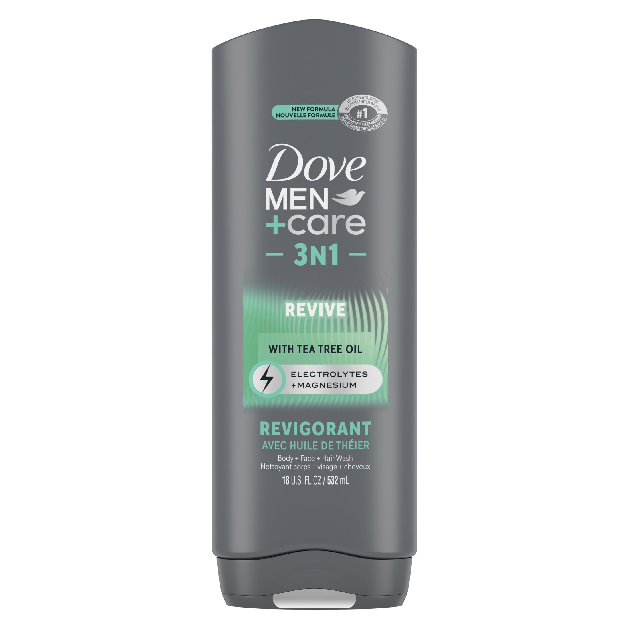 Dove Men+Care Revive Hydrating 3-in-1 Tea Tree Oil Body Wash All Skin ...