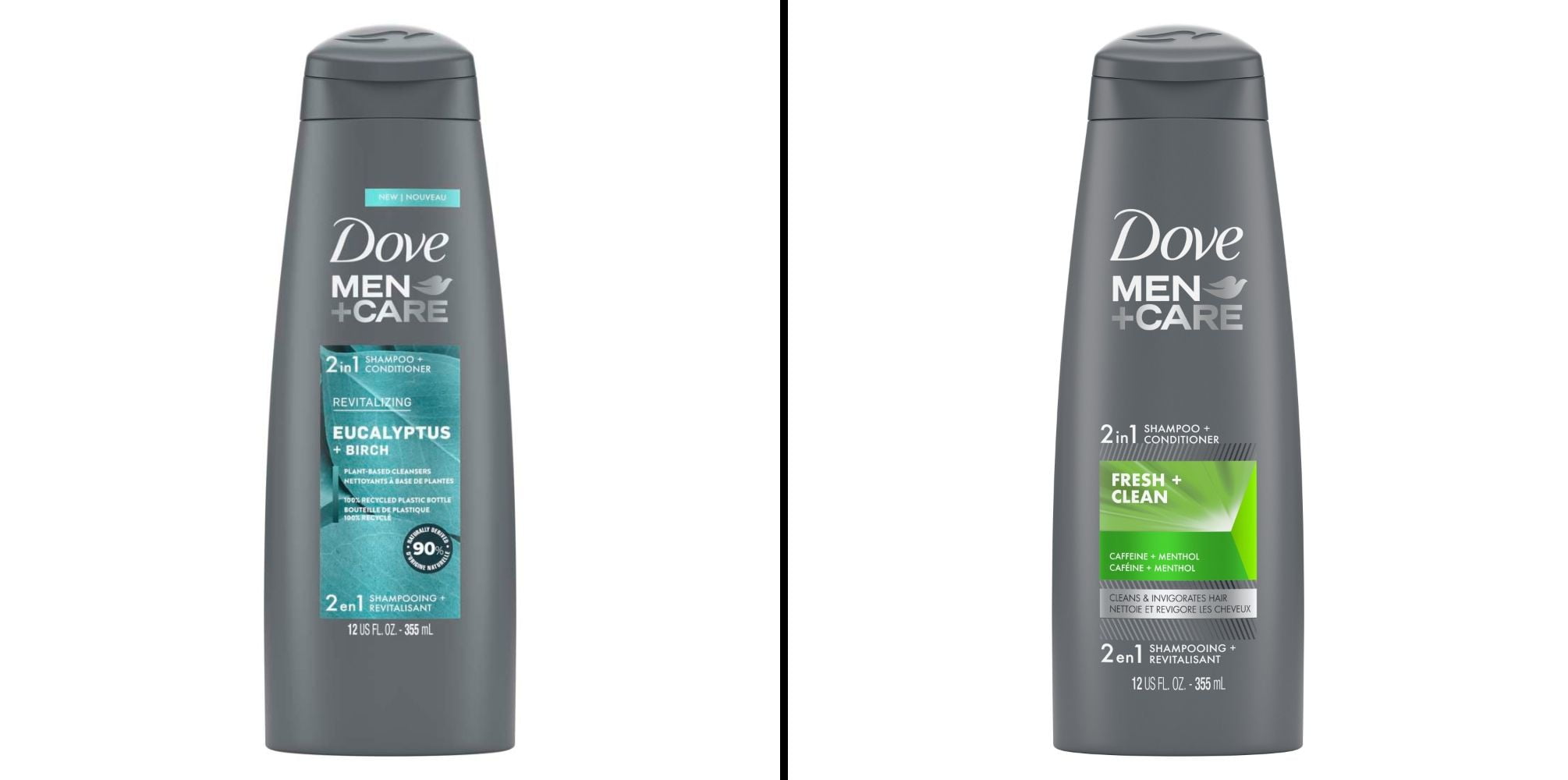 Dove Men+Care Shampoo Conditioner Eucalyptus Birch 12 oz & Dove Men ...