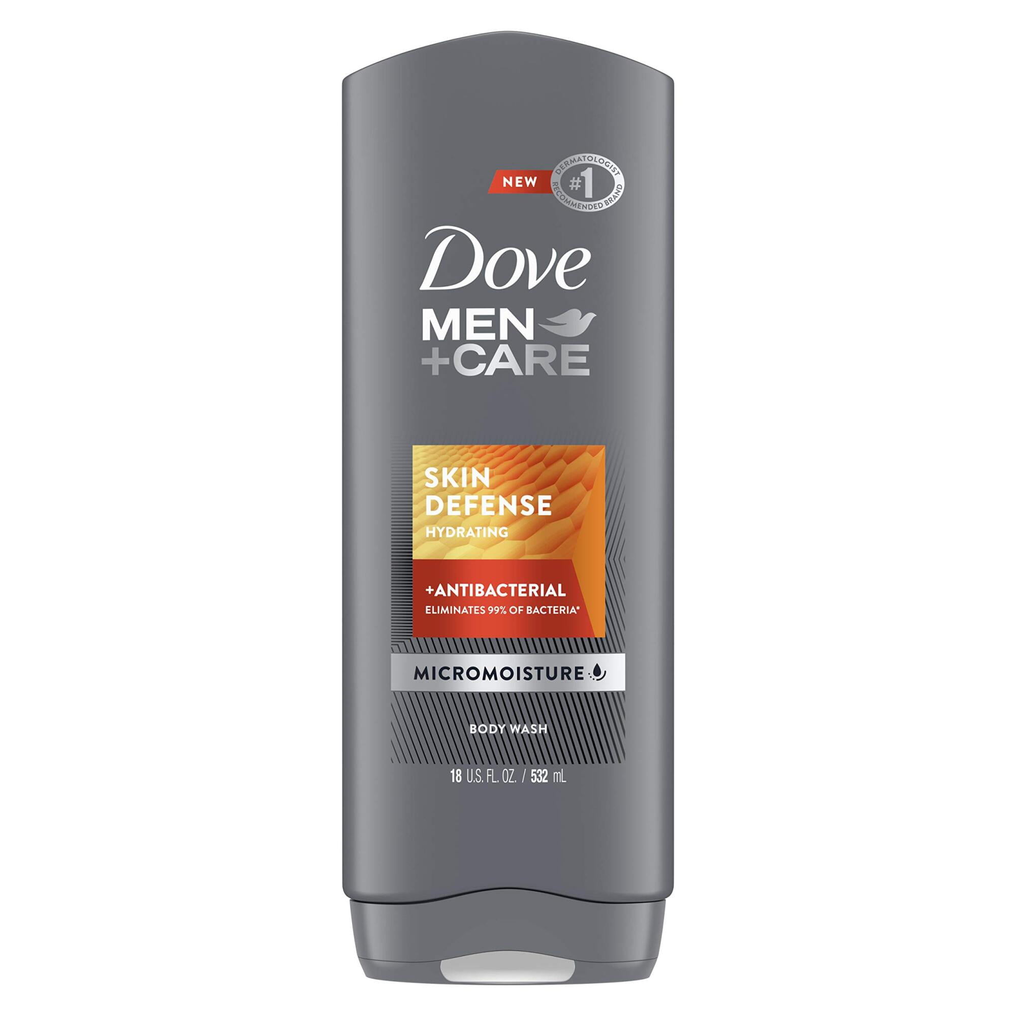 Dove Men+Care Skin Defense Body Wash 18 oz (Pack of 4) - Walmart.com