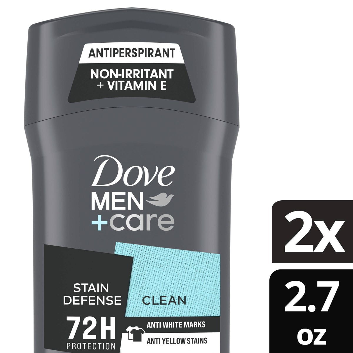 Dove Men+Care Stain Defense Clean Deodorant - 2.7oz/2ct - Walmart.com