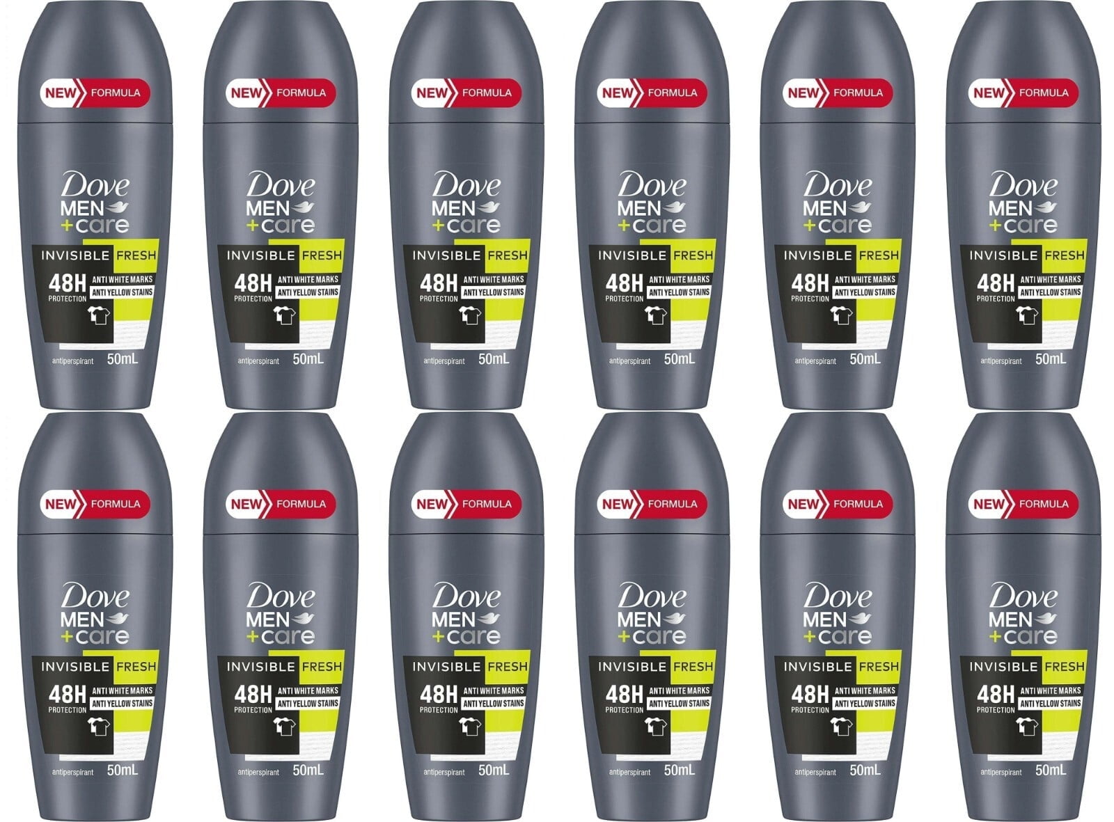 Dove Men Invisible Fresh Deodorant Roll On 48 H 50 ml Travel Size Bulk ...