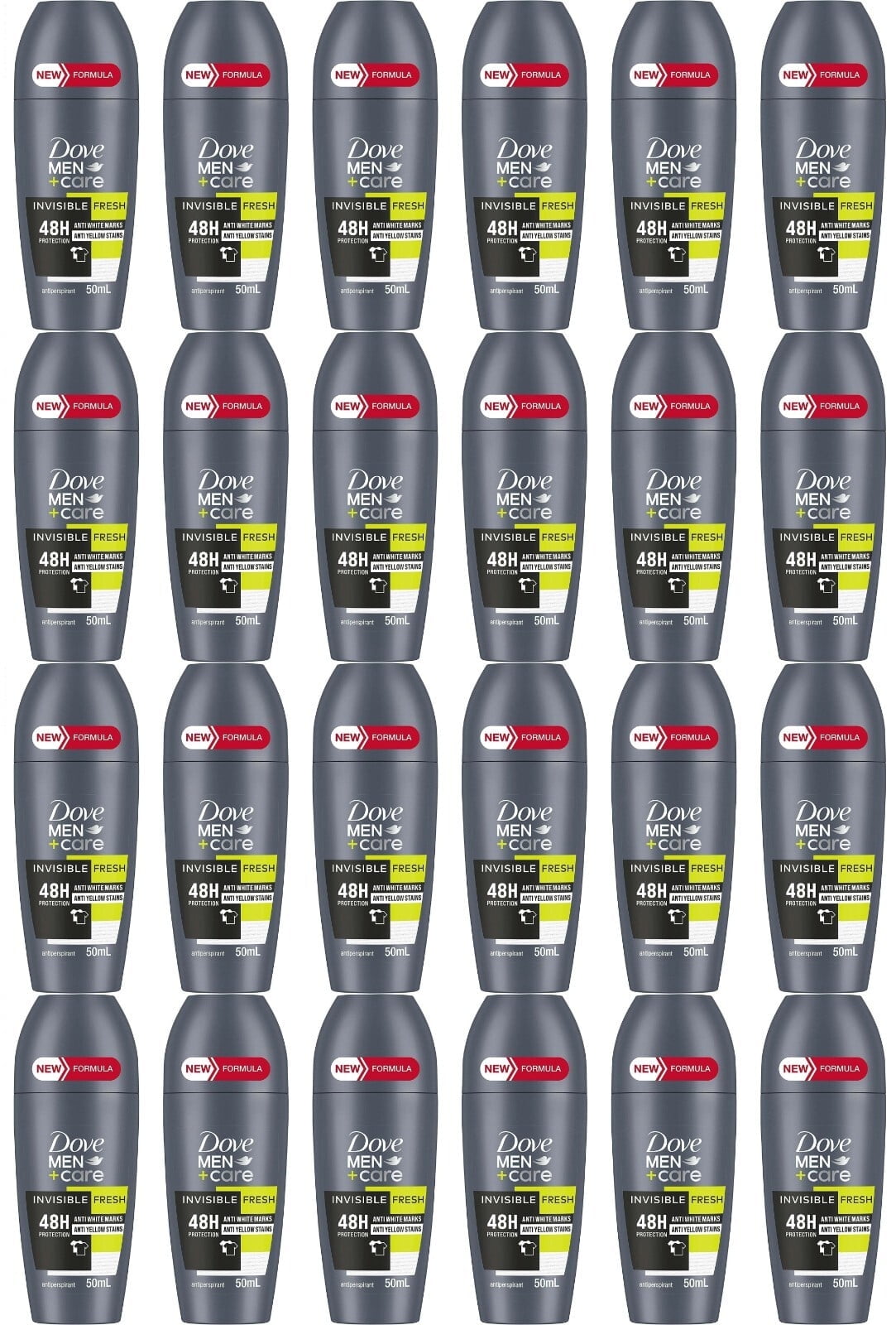Dove Men Invisible Fresh Deodorant Roll On 48 H 50 ml Travel Size Bulk ...