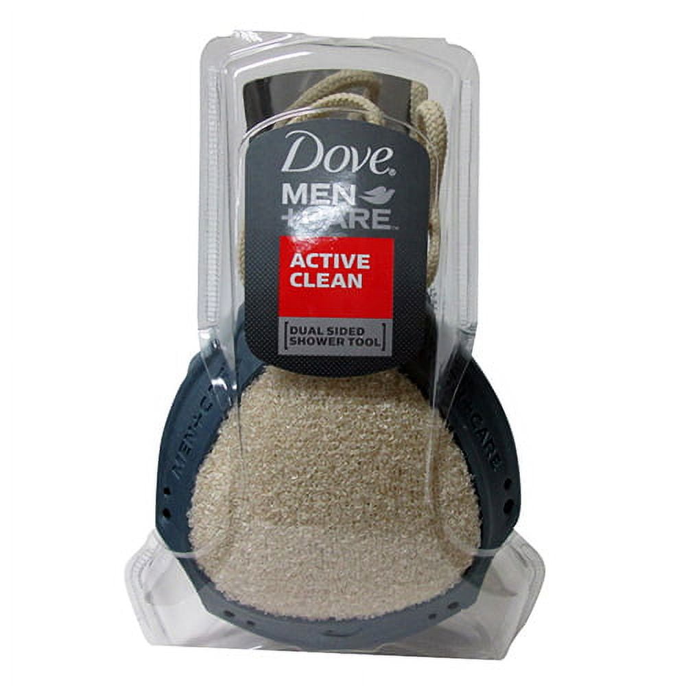 Dove Men Plus Care Active Clean Shower Scrubbing Tool, Maximum Body ...