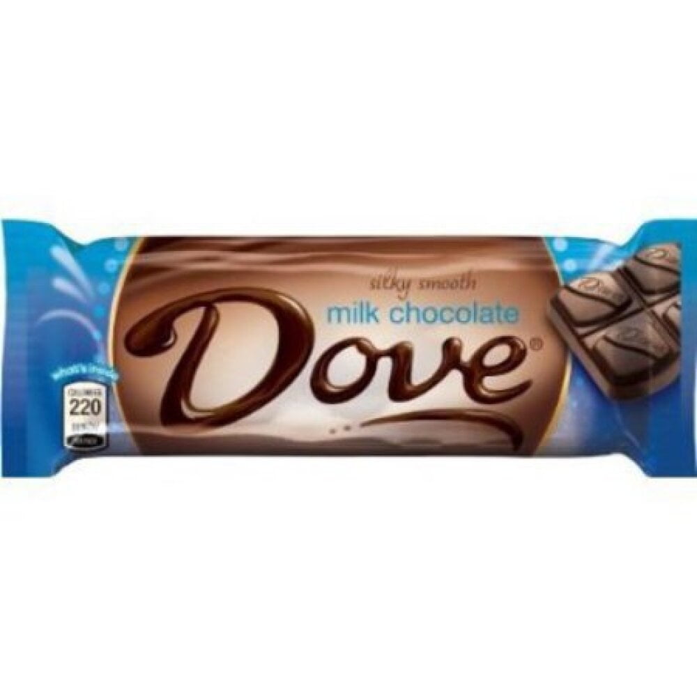 Dove Milk Chocolate Bar, 1.44 Oz, Pack of 2, Silky Smooth Cocoa ...