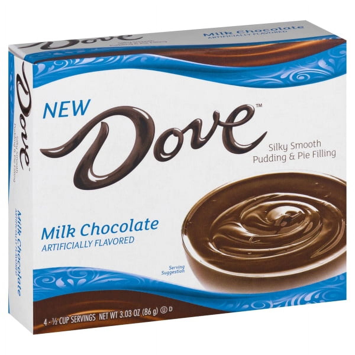 Dove Milk Chocolate Instant Pudding Mix and Pie Filling, 4 Servings, 3. ...