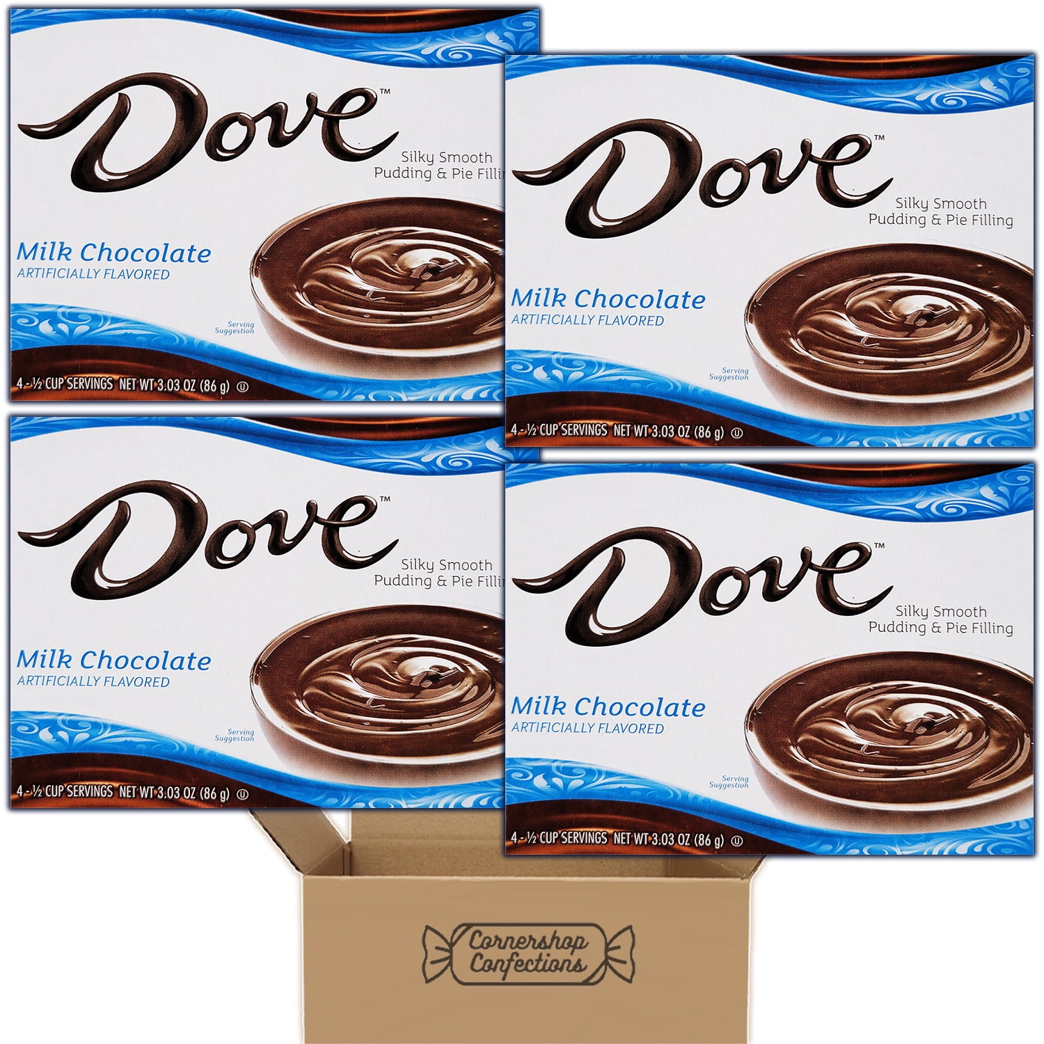Dove Milk Chocolate Instant Silky Smooth Pudding and Pie Filling Bundle ...