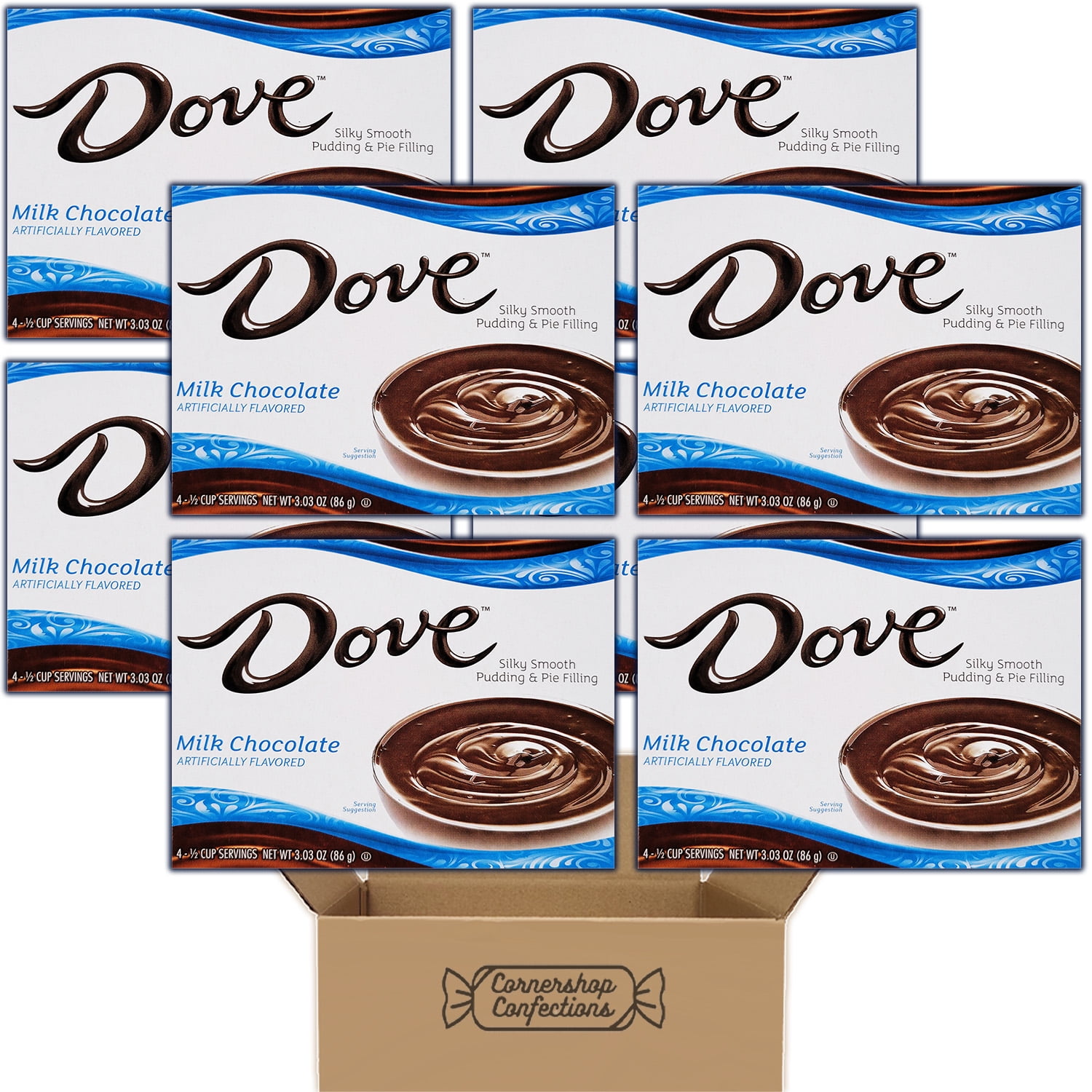 Dove Milk Chocolate Instant Silky Smooth Pudding and Pie Filling Bundle ...