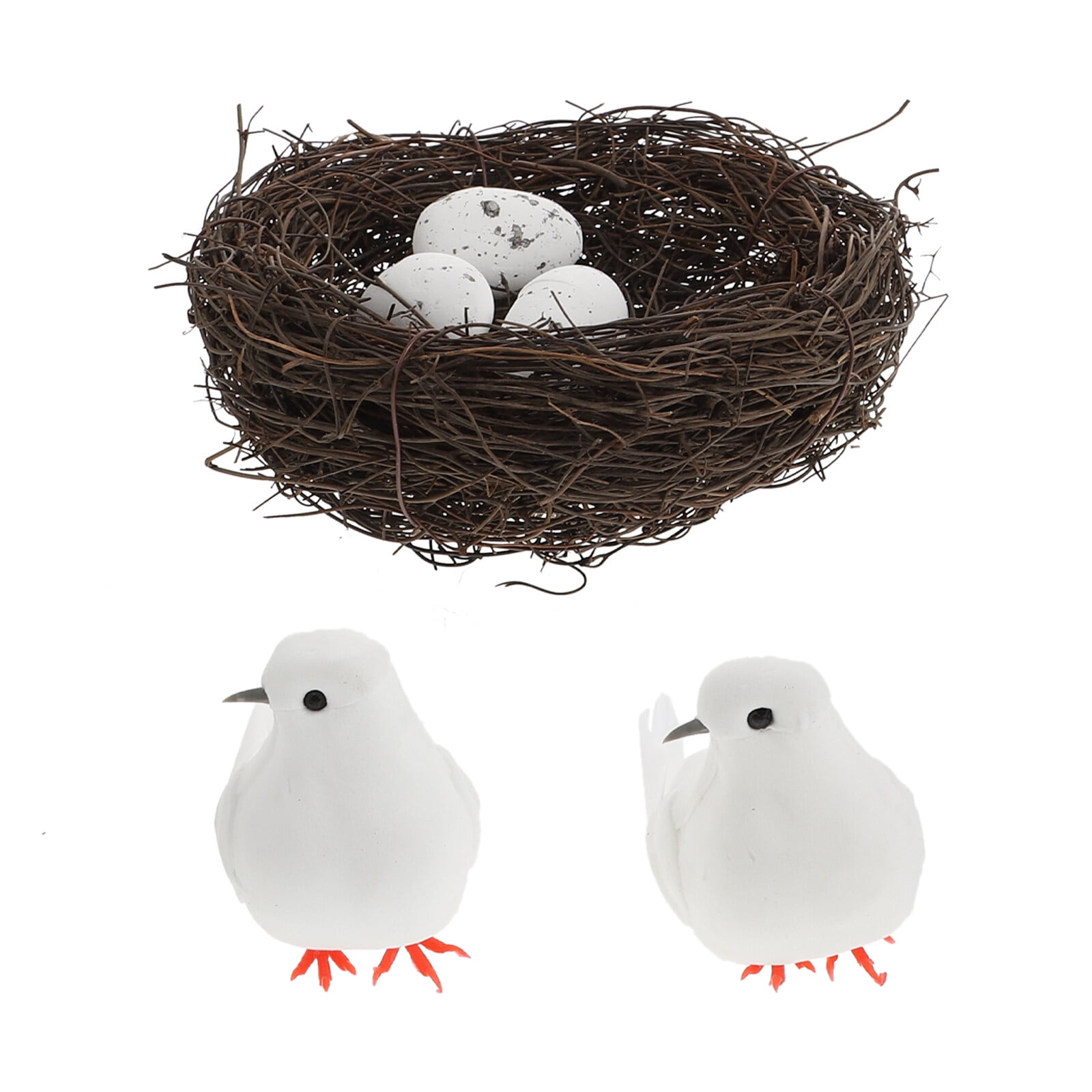 Dove Nest Doves Pigeon Model Decorative Ornament Office 13x13x4cm White ...