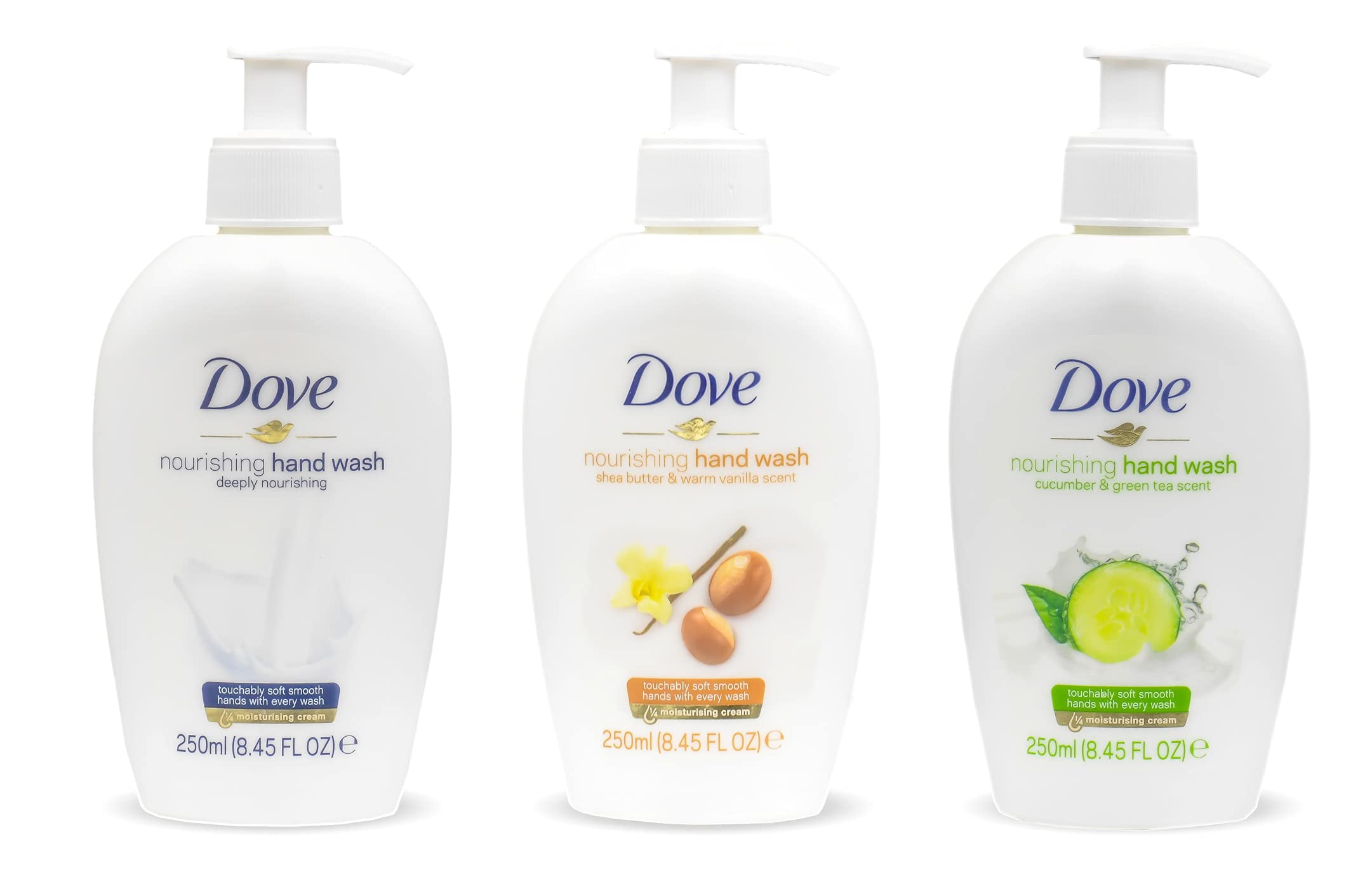 Dove, Nourishing Hand Wash Variety of 3 (Deeply Nourishing, Shea Butter ...