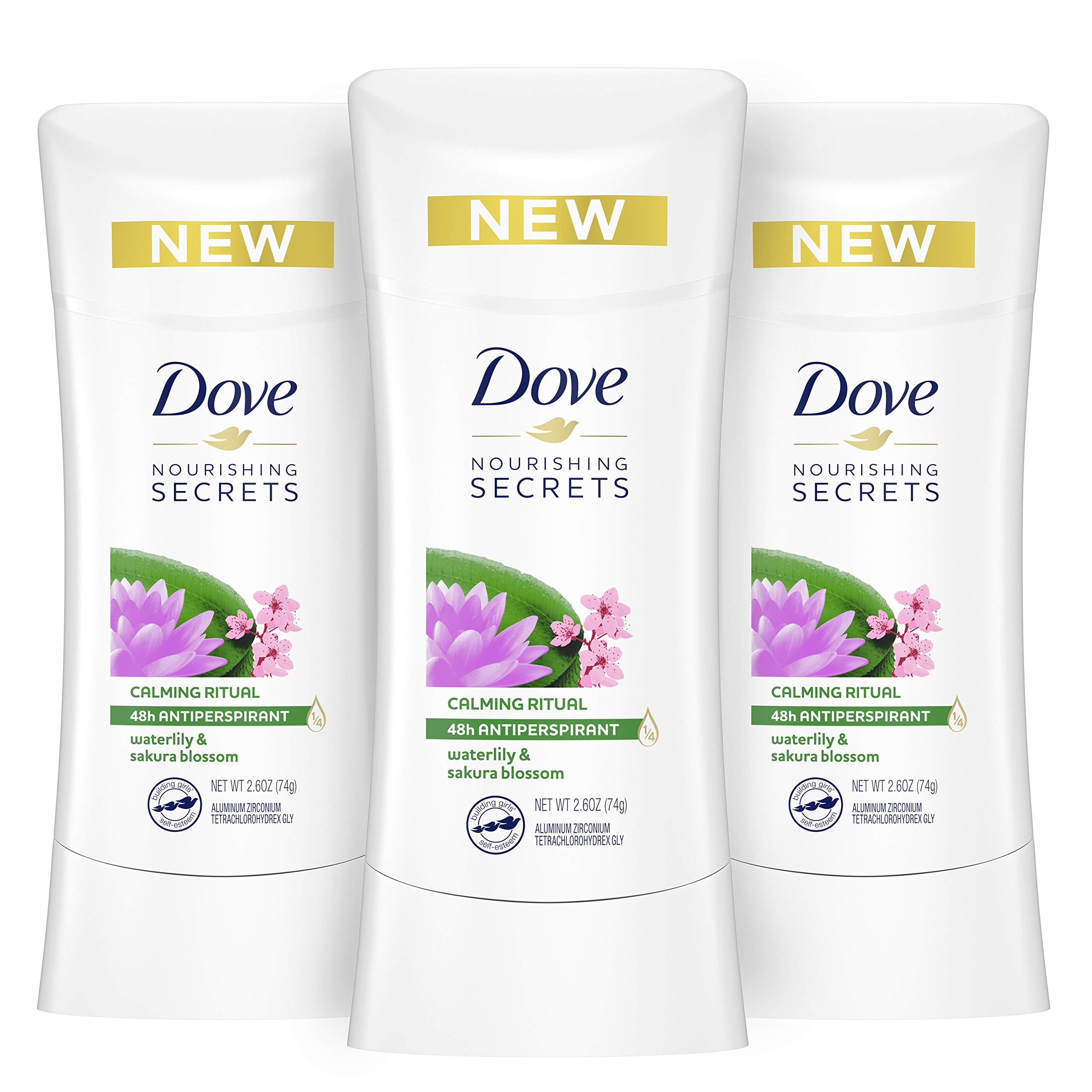 Dove Antiperspirant Deodorant Stick, Waterlily Sakura Blossom, 48H ...