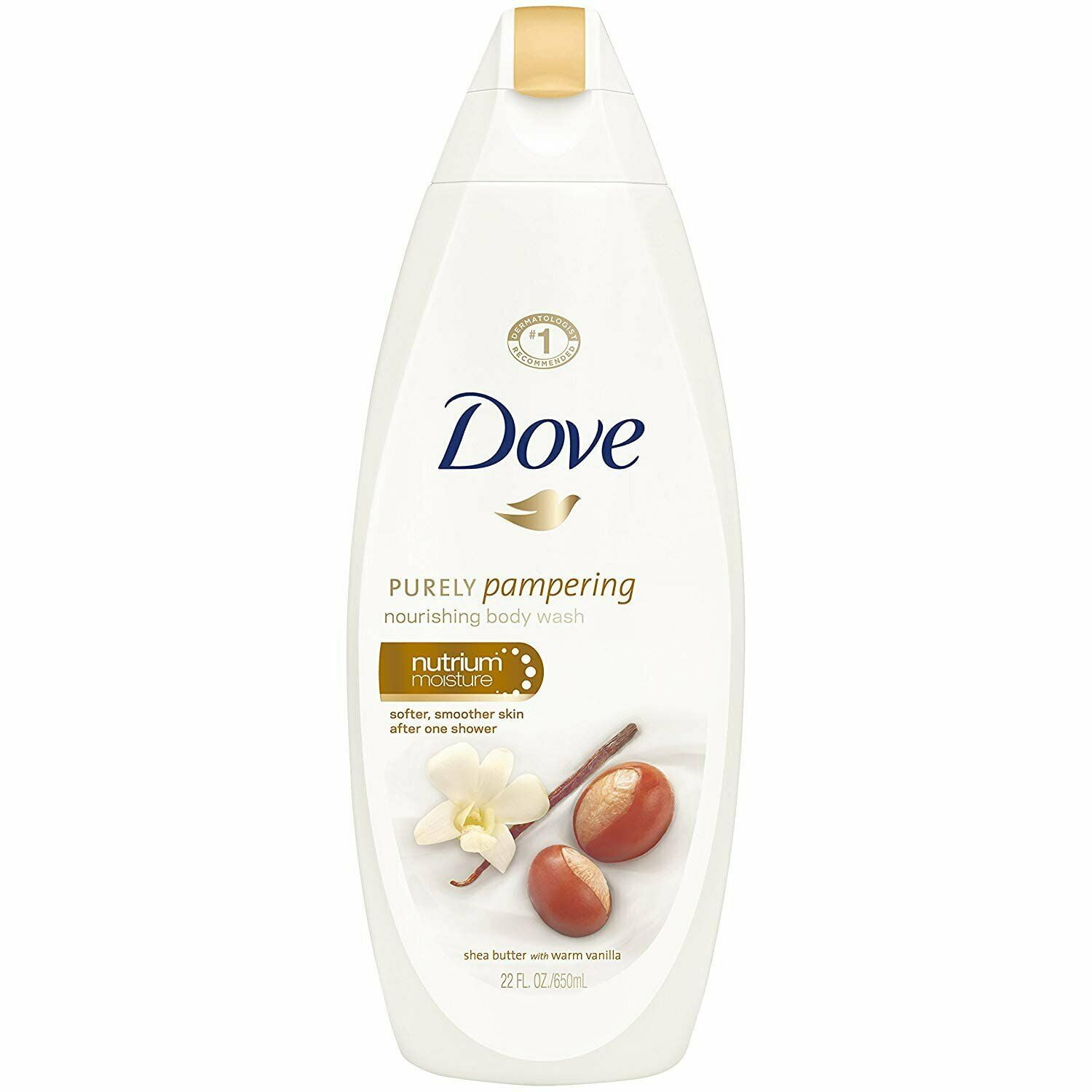 Dove Nutrium Moisture Body Wash, Shea Butter 22 oz (Pack of 3 ...
