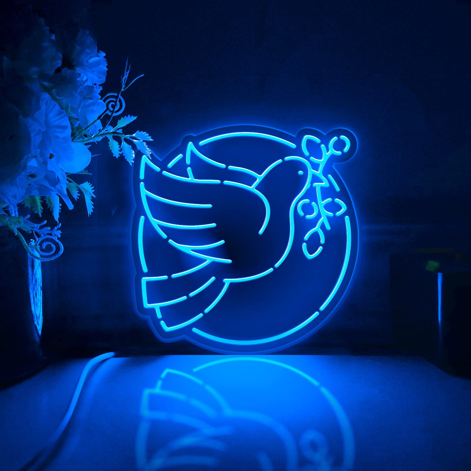 Dove Of Peace Led Light Box, Dimmable Neon-Like Light Signs USB Power ...